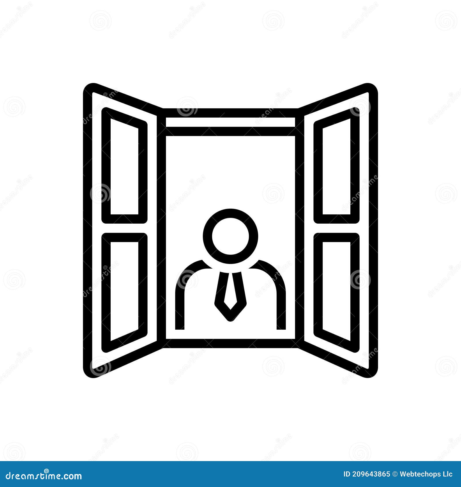 Black Line Icon for Look, Peep and Glimpse Stock Vector - Illustration ...