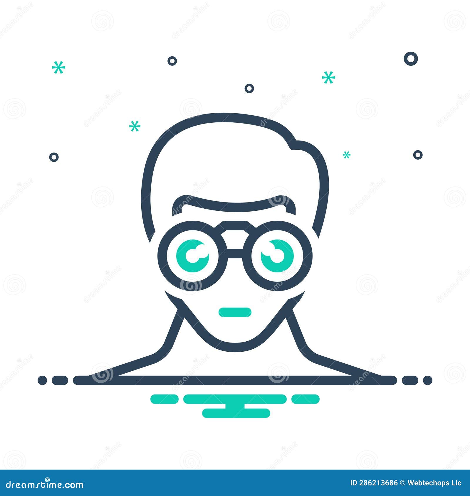 Mix Icon for Look, See and Glass Stock Illustration - Illustration of ...