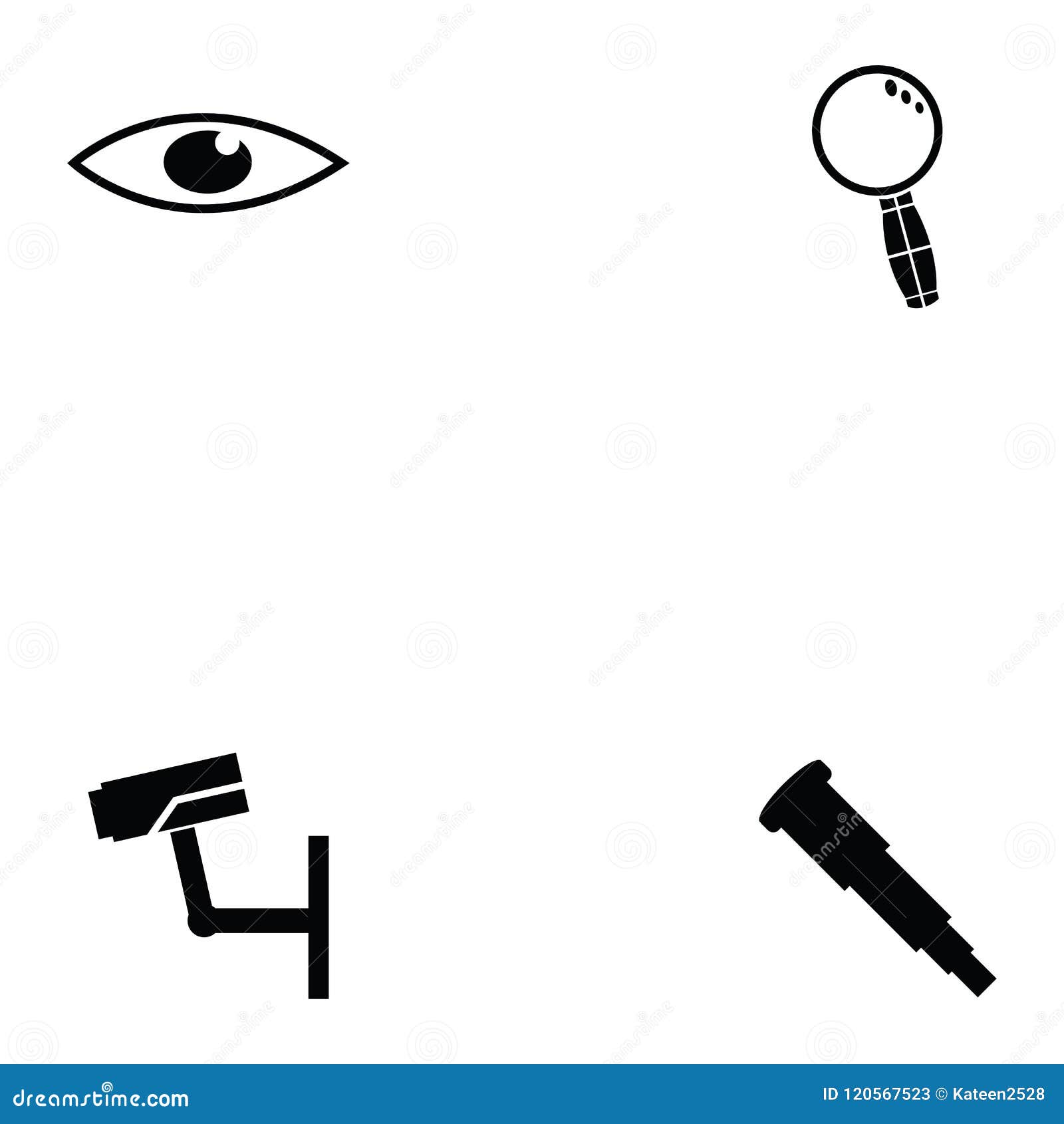 Look icon set stock vector. Illustration of symbol, view - 120567523