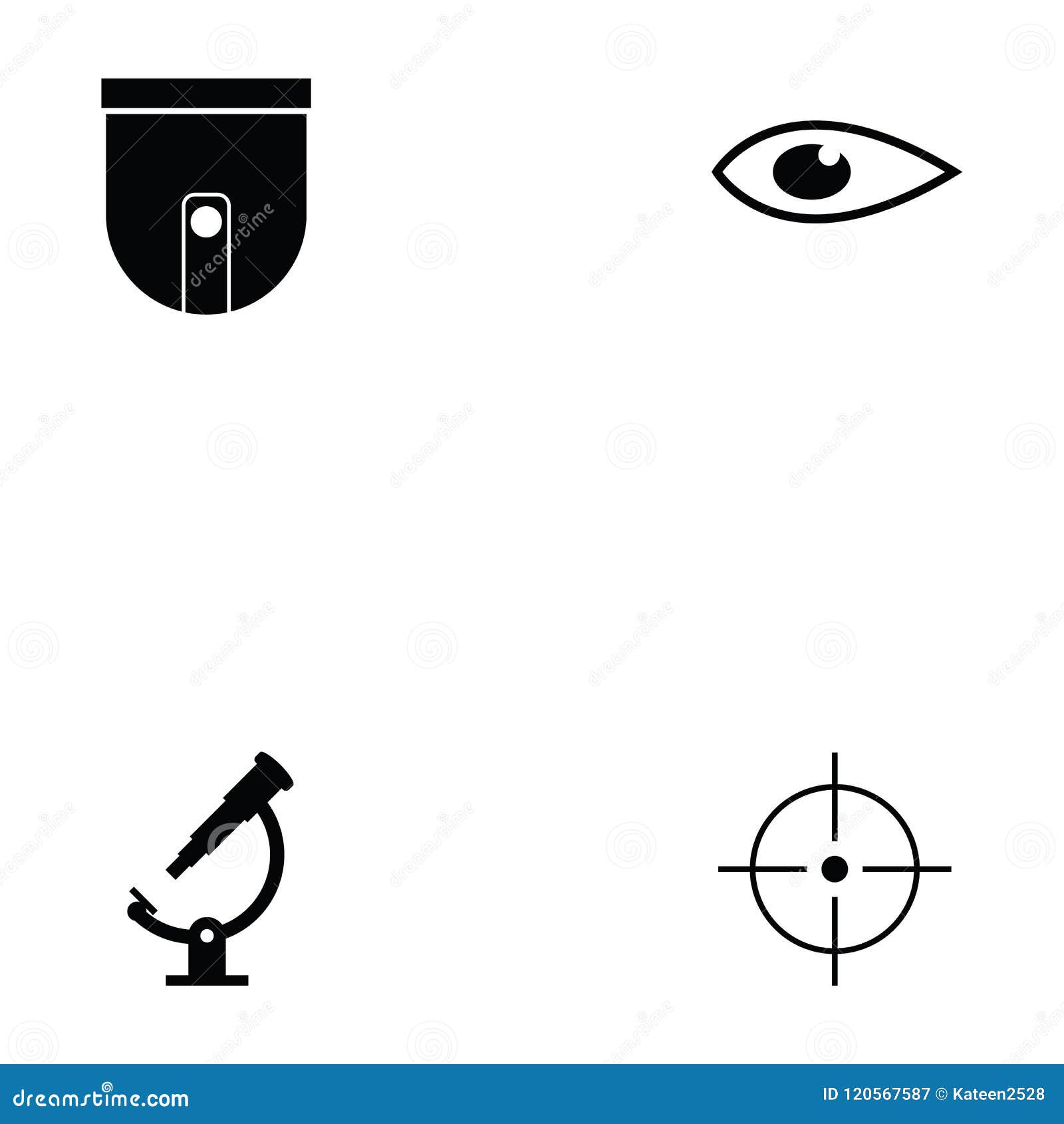 Look icon set stock vector. Illustration of binoculars - 120567587