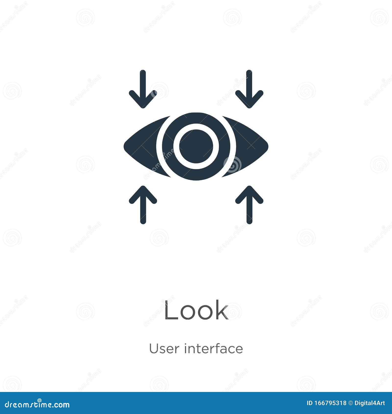 Look Icon Vector. Trendy Flat Look Icon from User Interface Collection ...