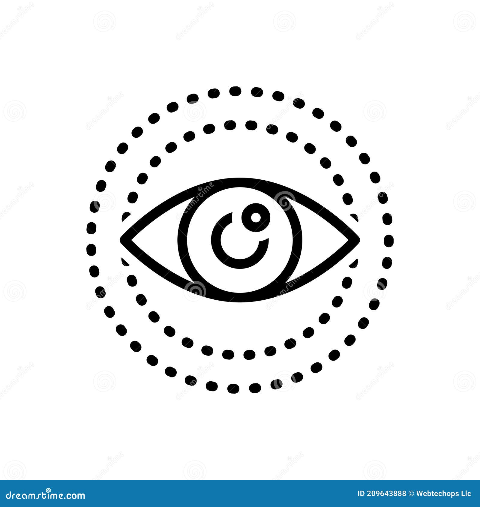 Black Line Icon for Look, See and View Stock Vector - Illustration of ...