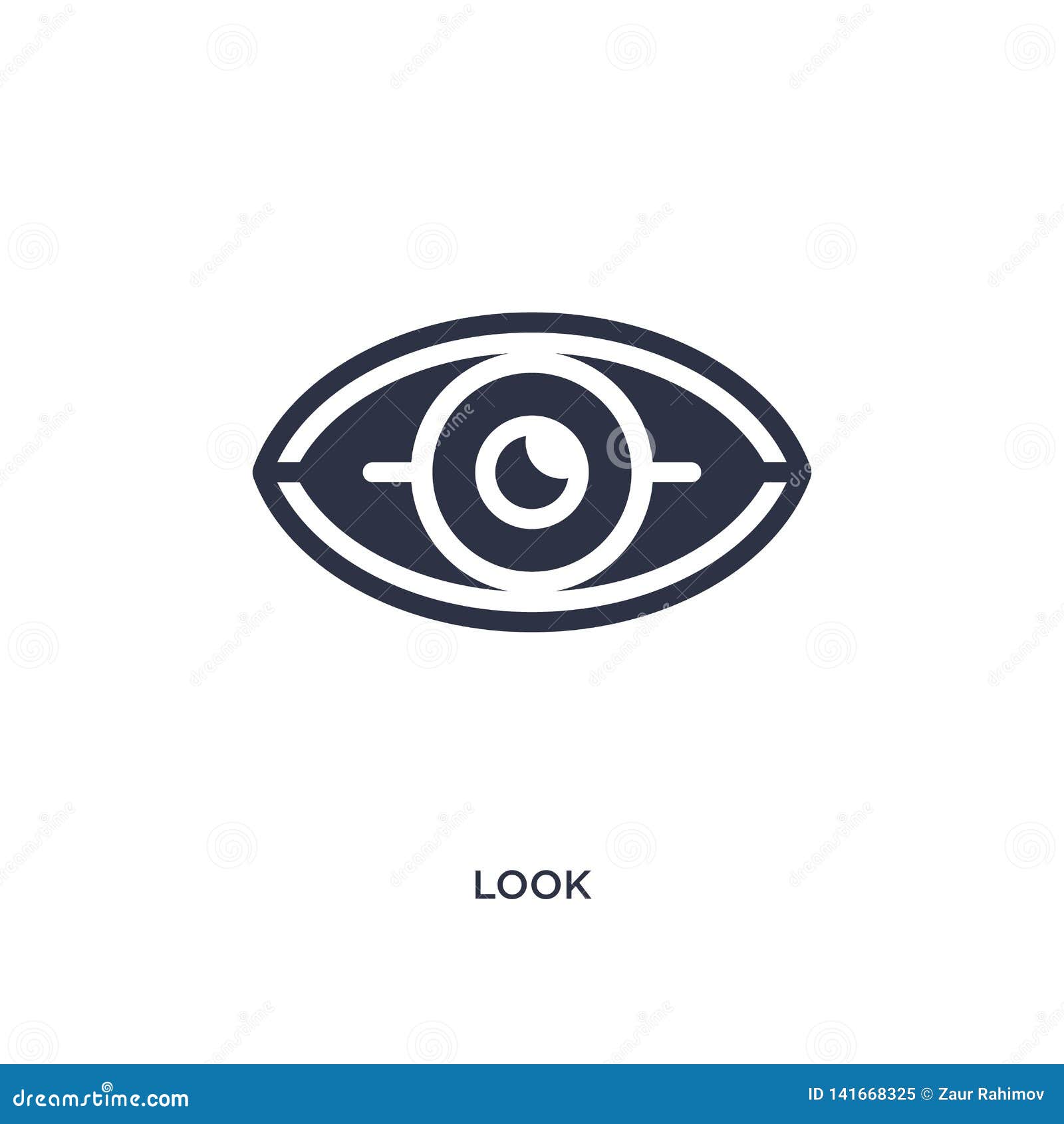 Look Icon on White Background. Simple Element Illustration from User ...