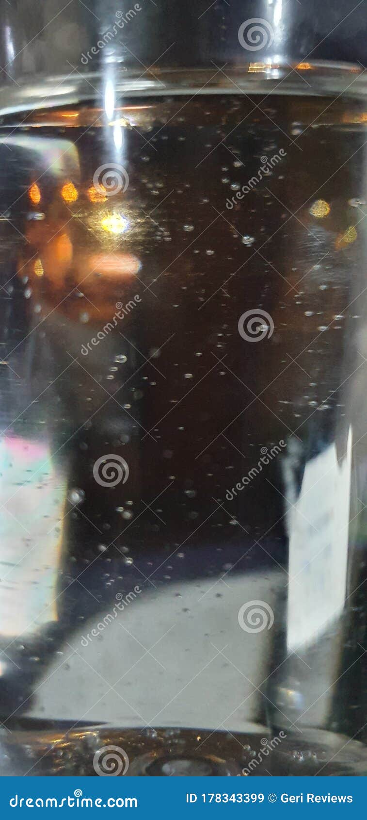 Look Inside Glass Bottle Water Bubles Stock Image - Image of tree ...