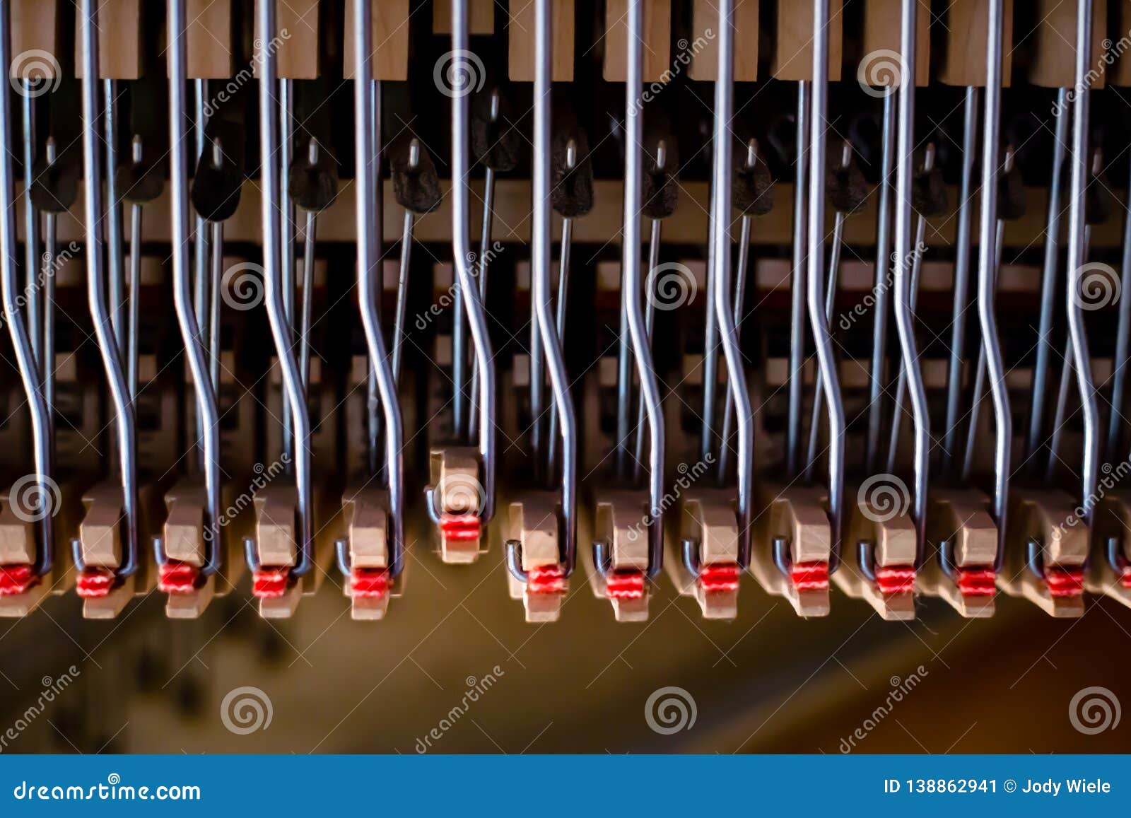 Hammers and Strings of an Spinet Piano Stock Image - Image of perform ...
