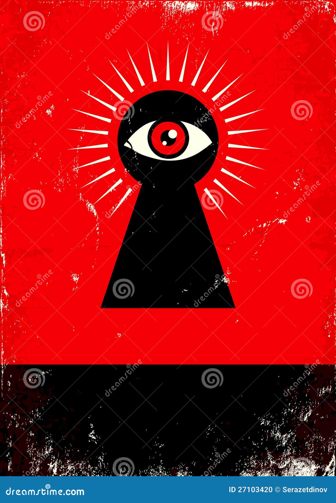 Look through the keyhole stock vector. Illustration of black - 27103420