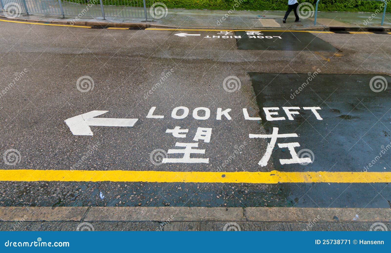 Look left stock image. Image of hongkong, drive, pavement - 25738771