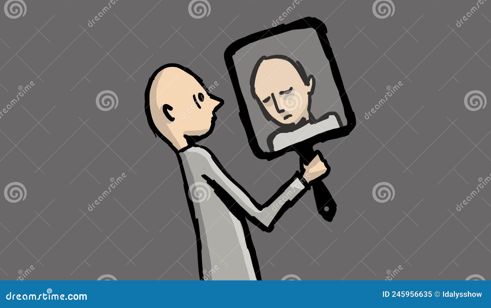 Have a False Perception of Oneself Stock Illustration - Illustration of ...