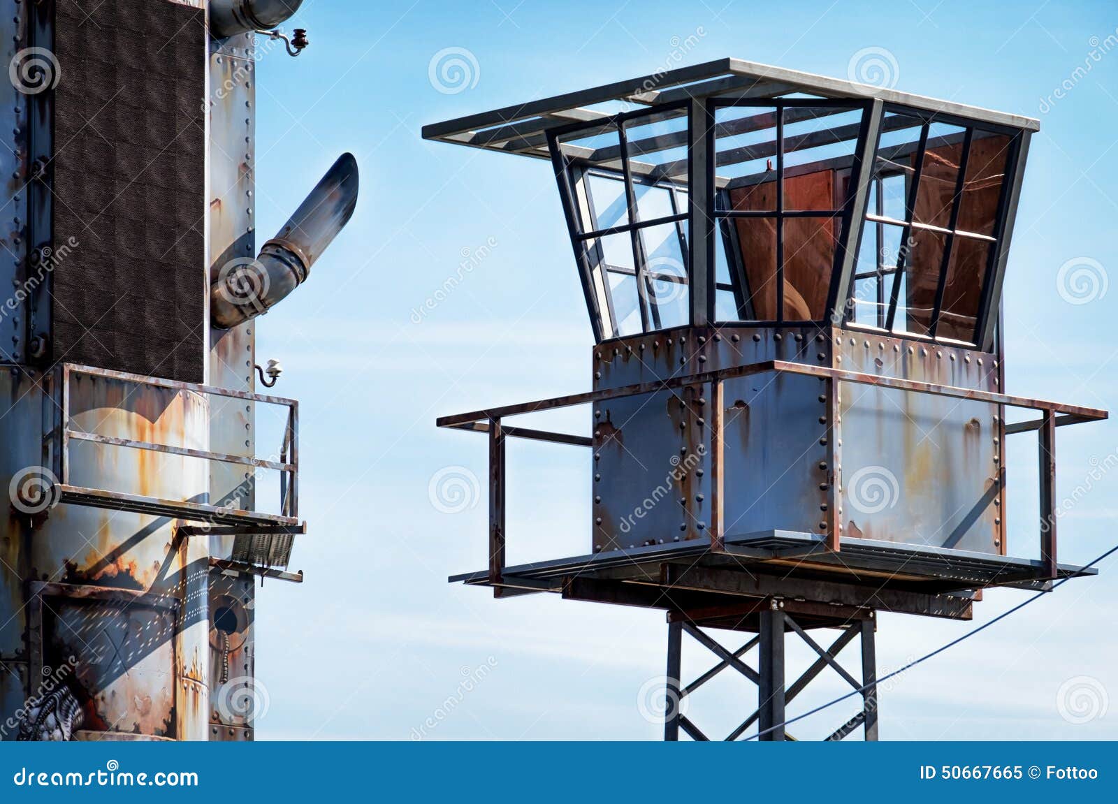 Look out tower stock image. Image of jail, white, military - 50667665