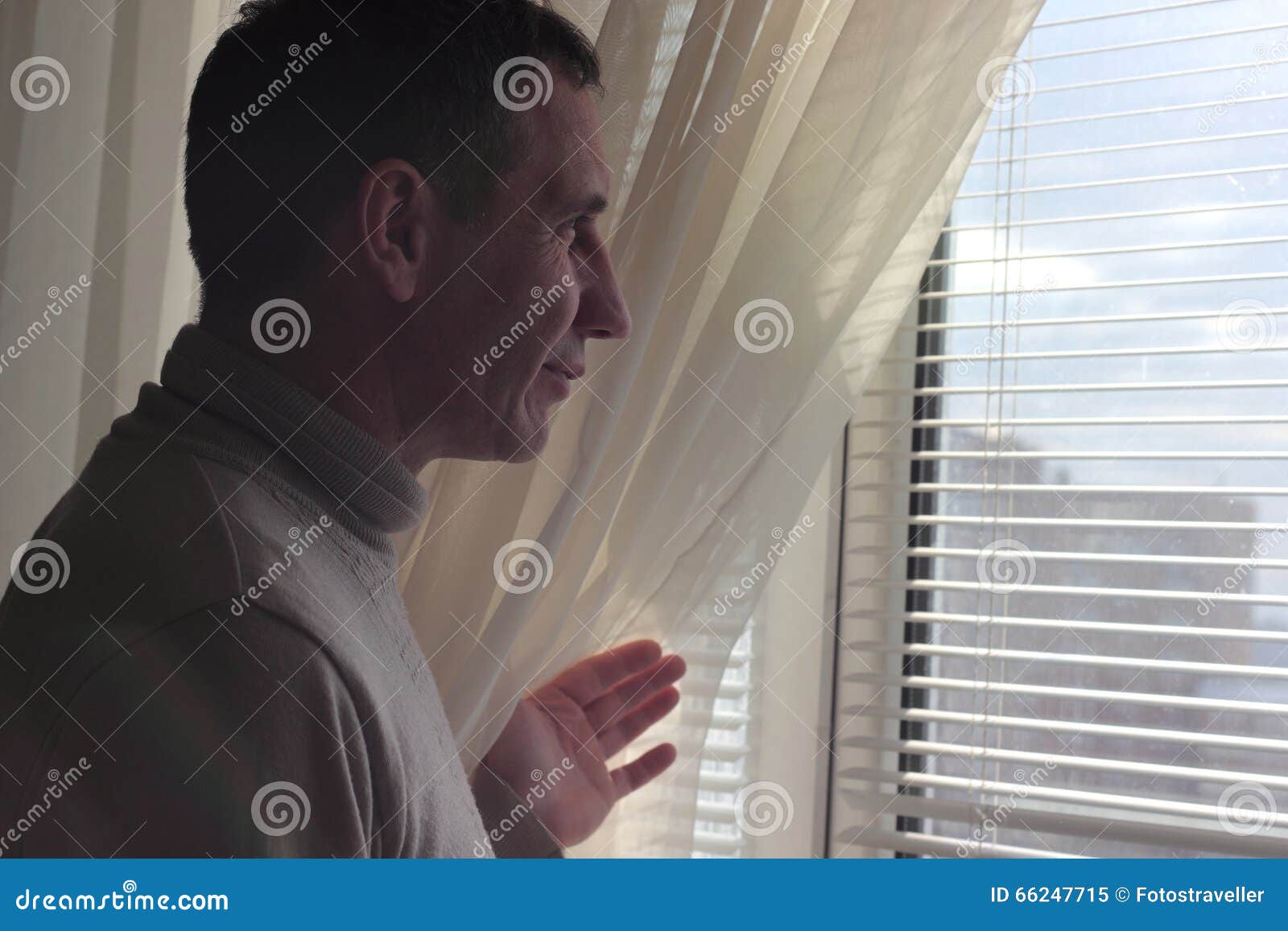 Look Out the Window at the Sun Stock Image - Image of house, male: 66247715