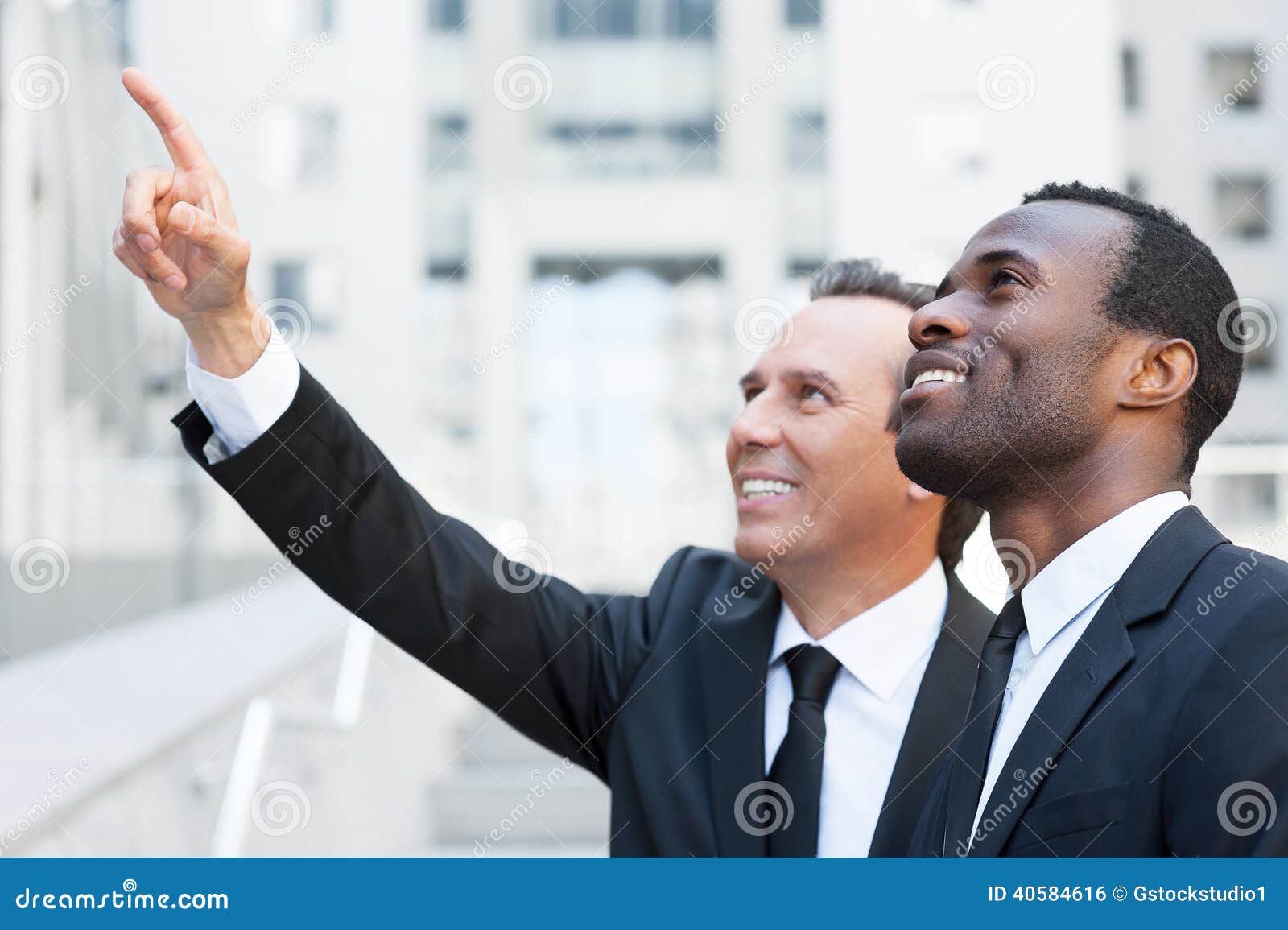 Look over there! stock photo. Image of cooperation, expressing - 40584616