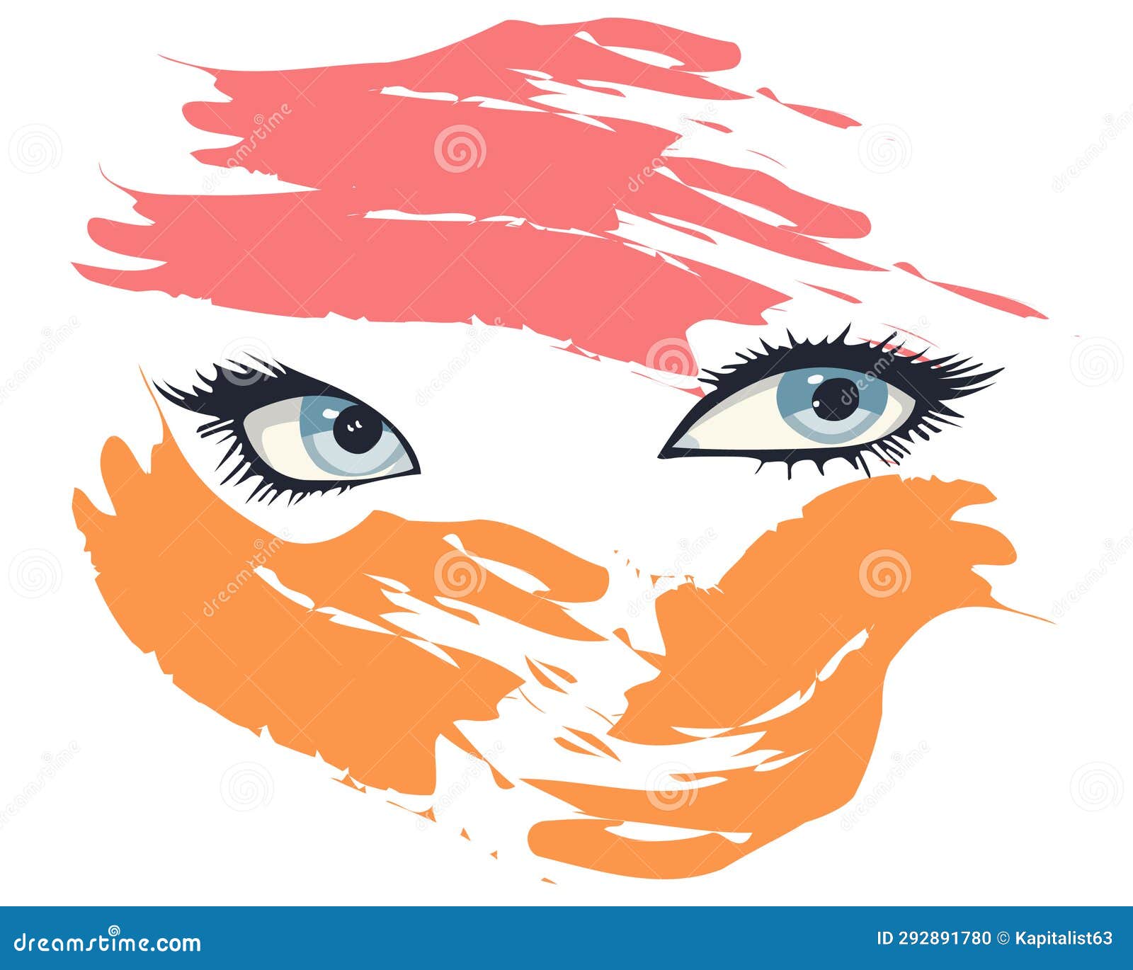 Look of a Pair of Human Eyes. Vector Illustration Stock Illustration ...