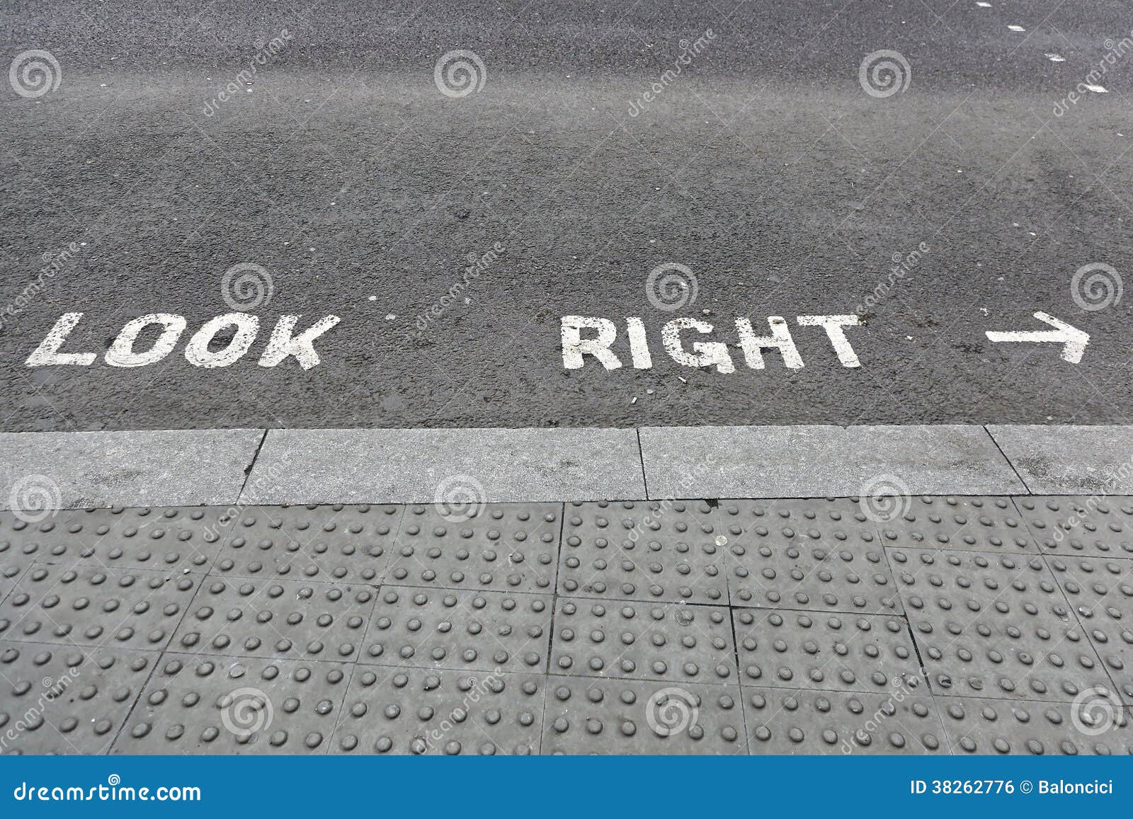 Look Right stock photo. Image of direction, right, pavement - 38262776