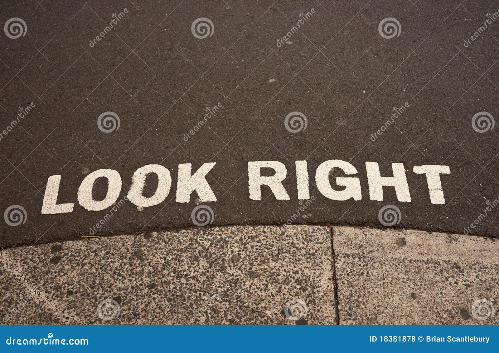 Look right, road sign. stock photo. Image of horizontal - 18381878