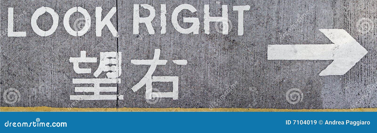 Look right road sign stock image. Image of bilingual, kong - 7104019