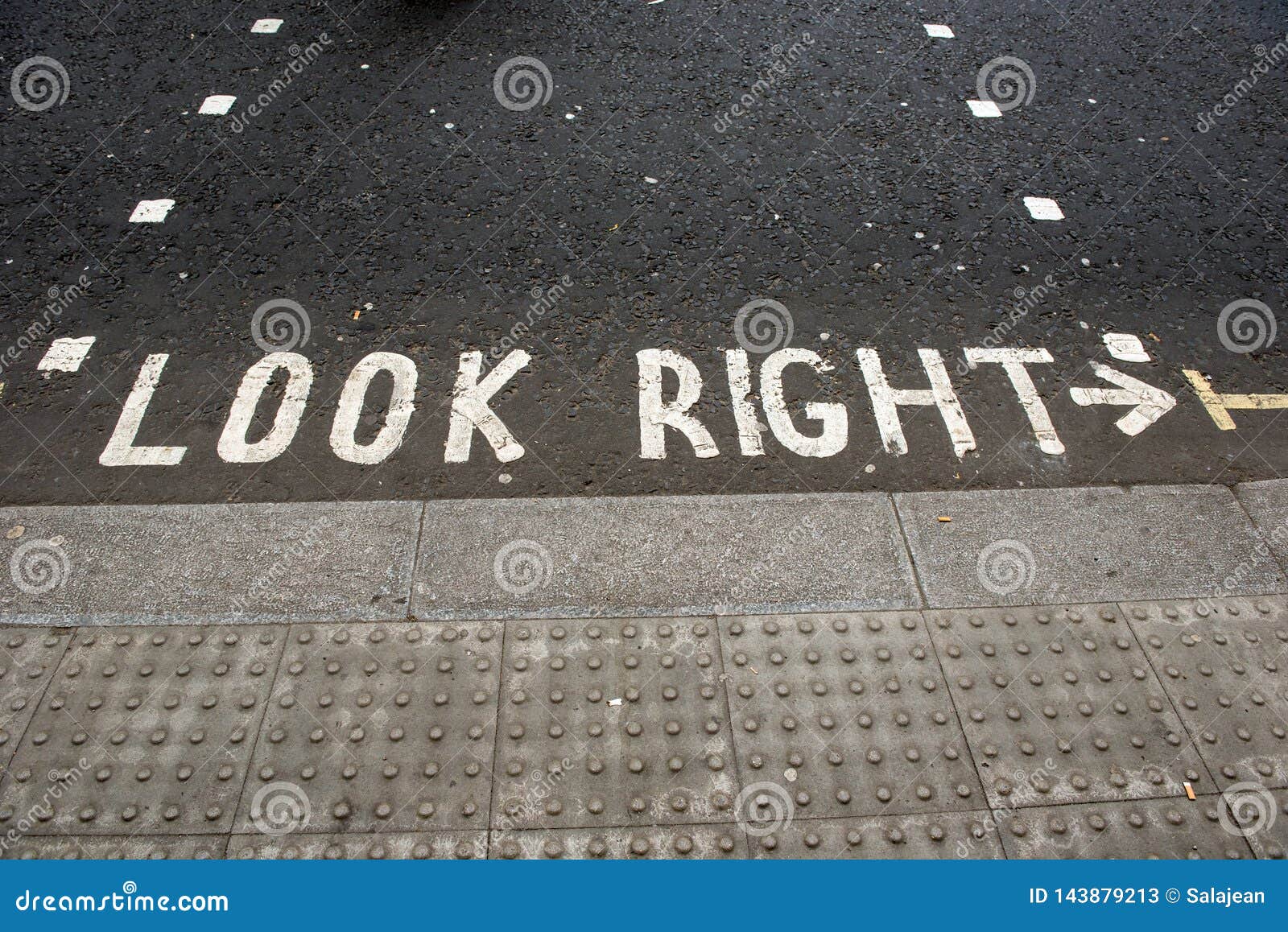Look Right road sign stock image. Image of arrow, concrete - 143879213
