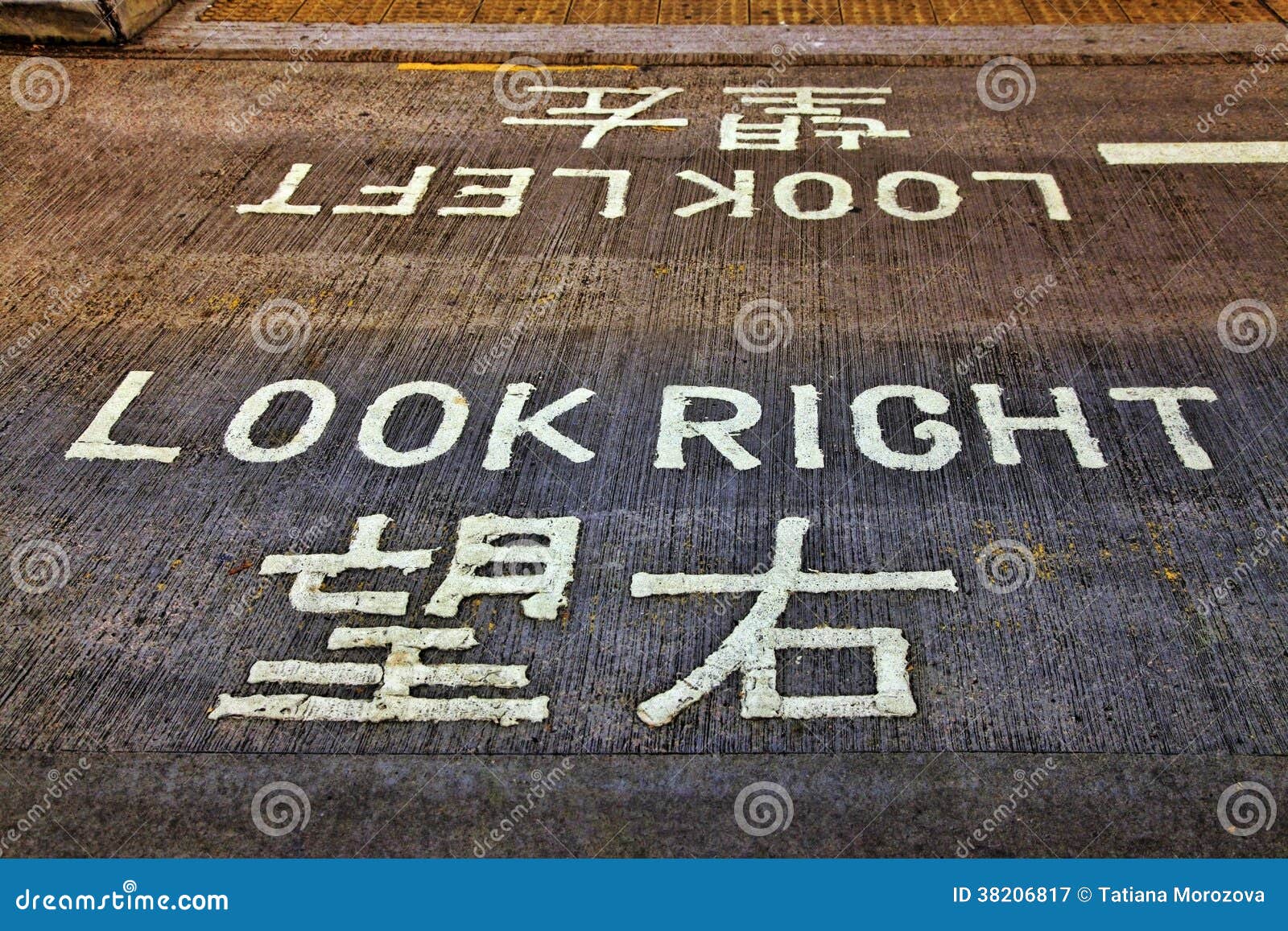 Look Right Sign in a London Street Stock Image - Image of traffic, walk ...