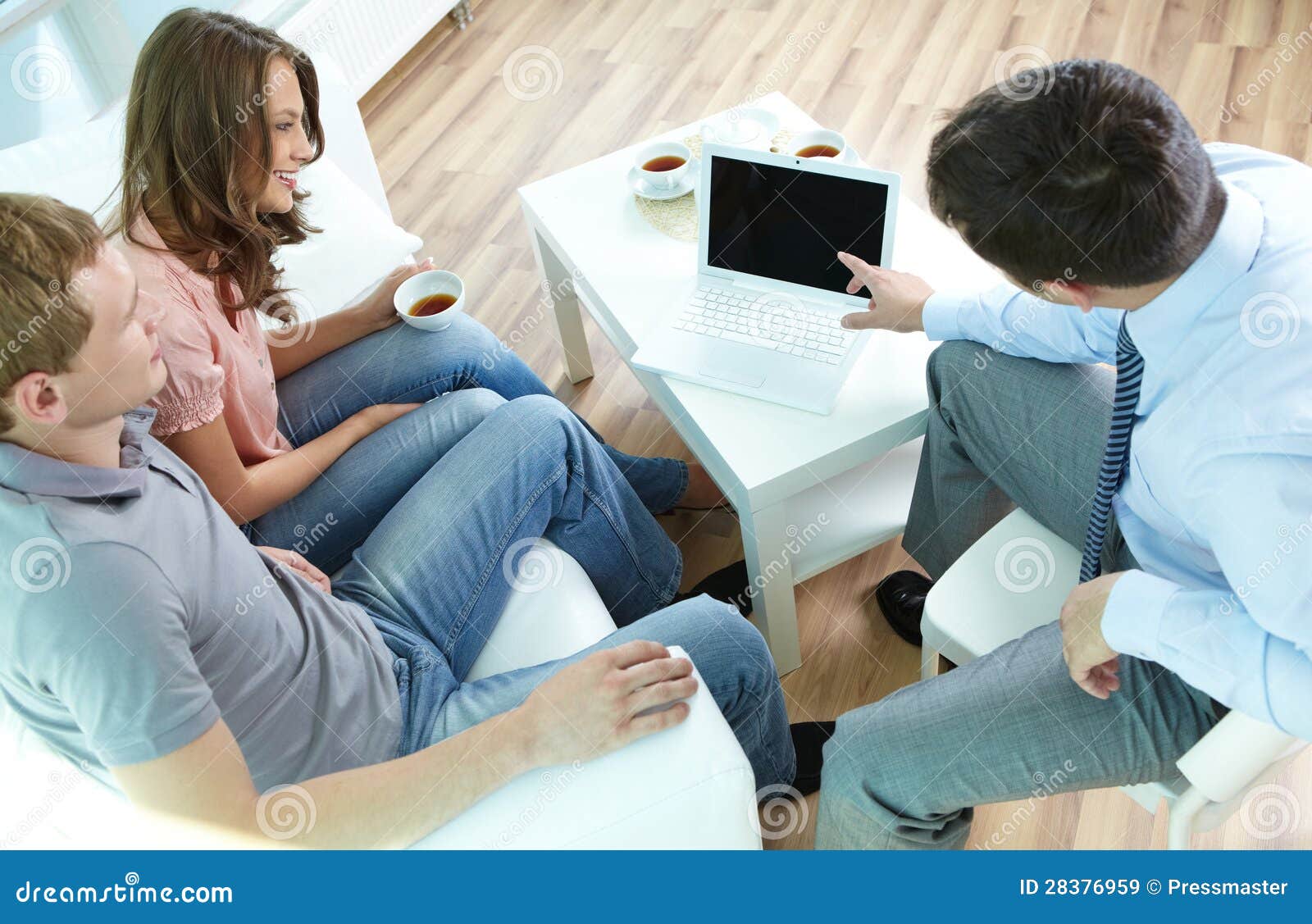 Look at the screen stock image. Image of inside, gesture - 28376959