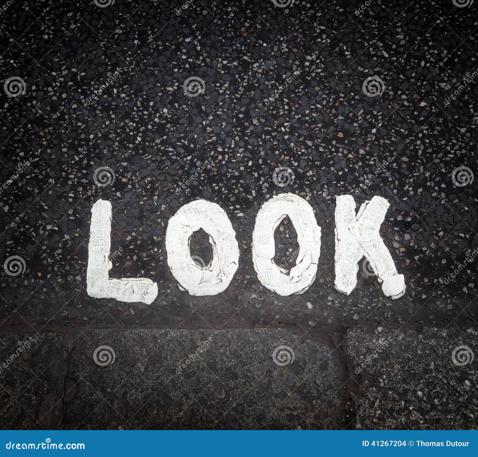 Look sign on the street stock photo. Image of concept - 41267204