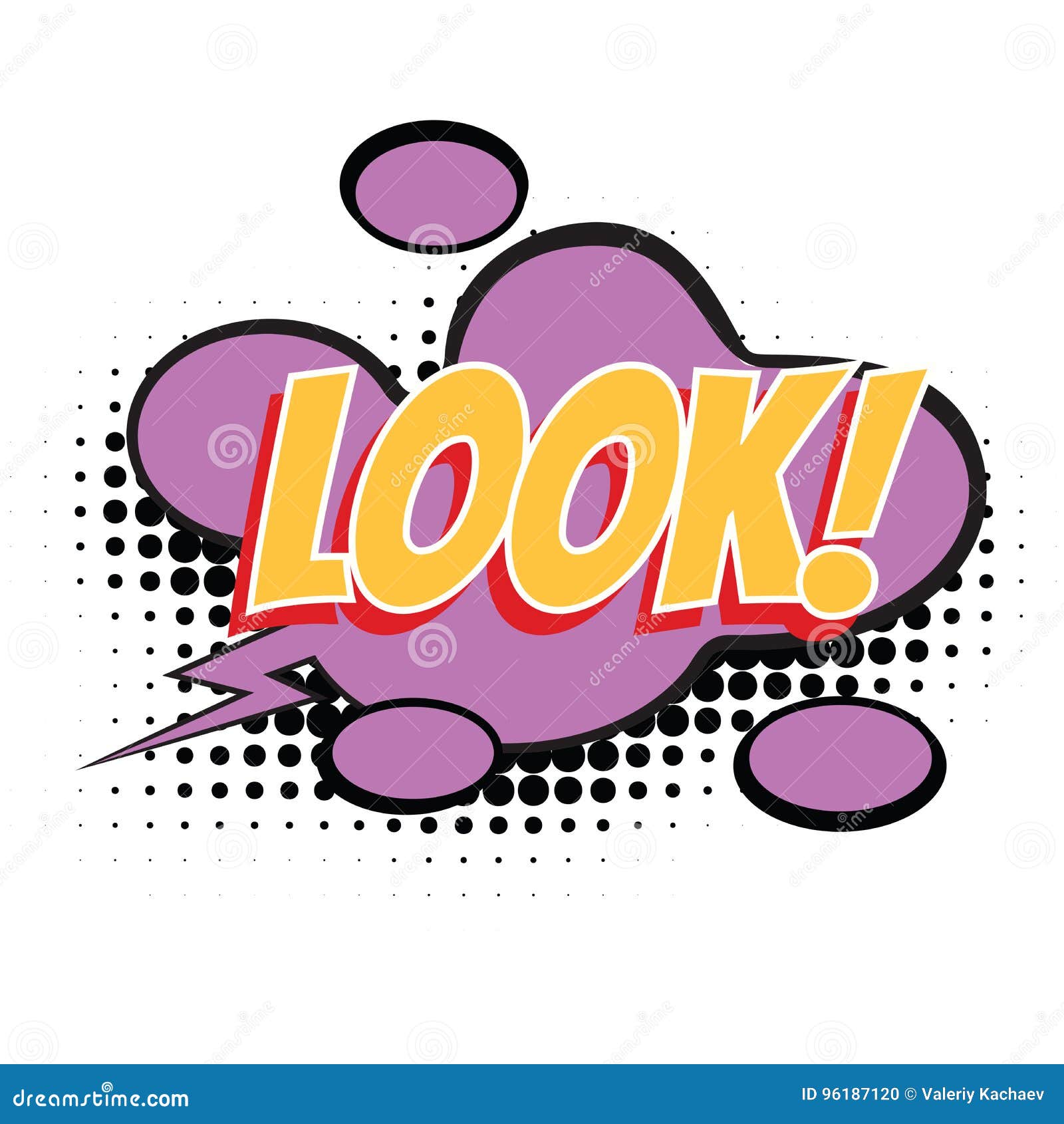 Look Text Comic Word Stock Vector Illustration Of Chat 96187120
