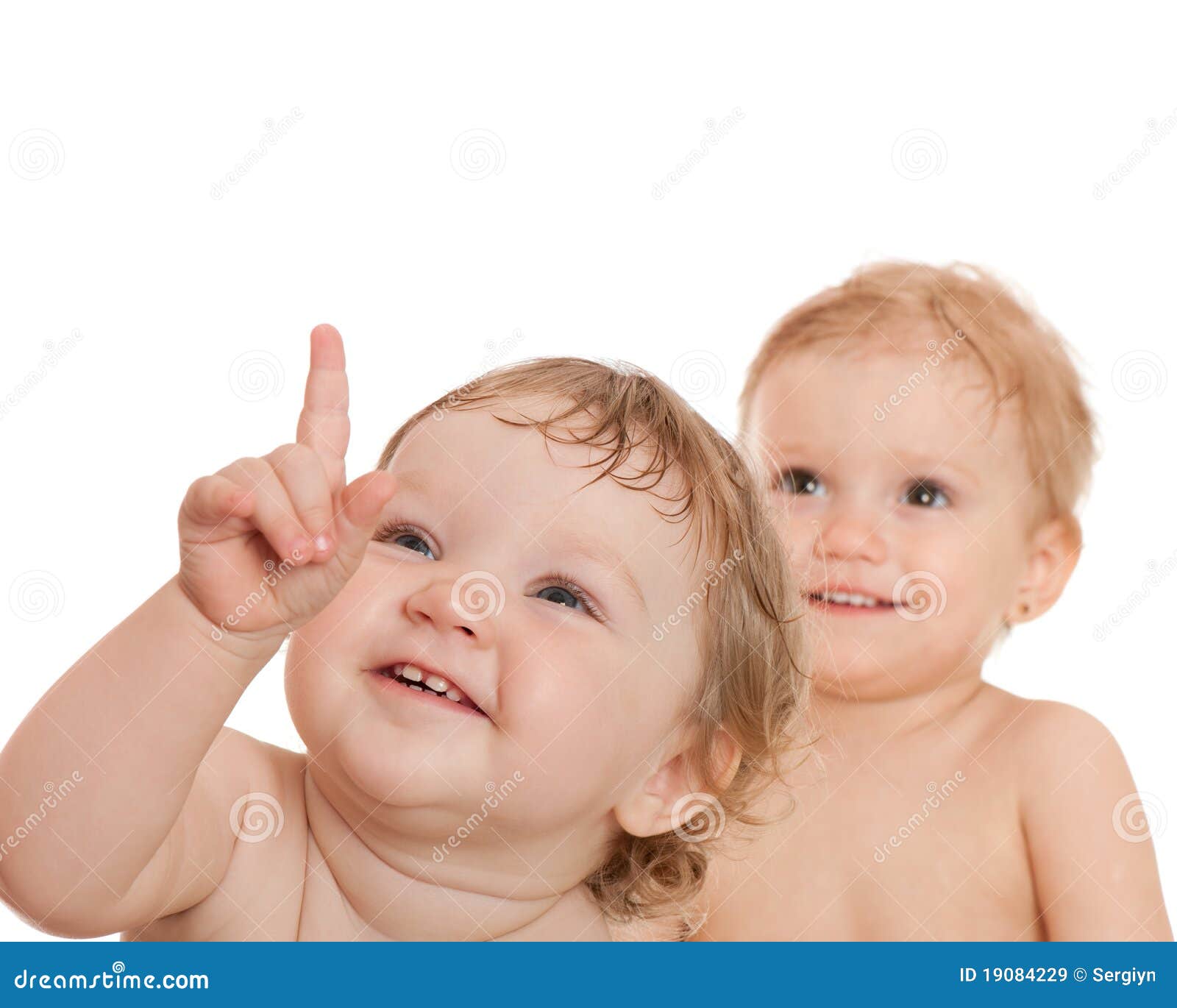 Look there! stock image. Image of white, friends, pointing - 19084229