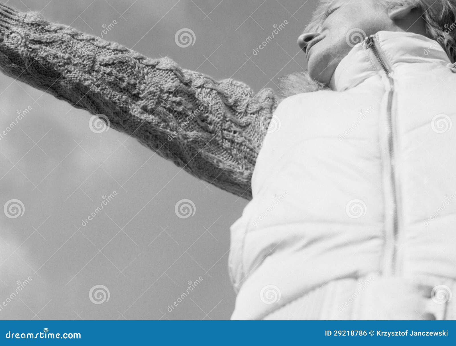 Look there! stock photo. Image of body, grey, blackandwhite - 29218786
