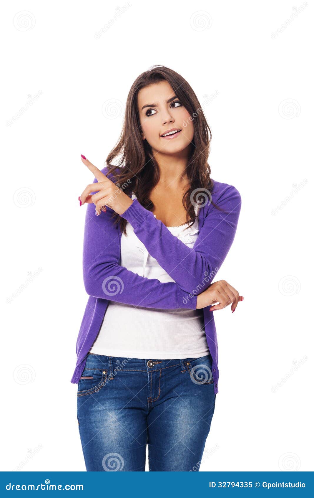 Look there! stock image. Image of shot, examining, curiosity - 32794335