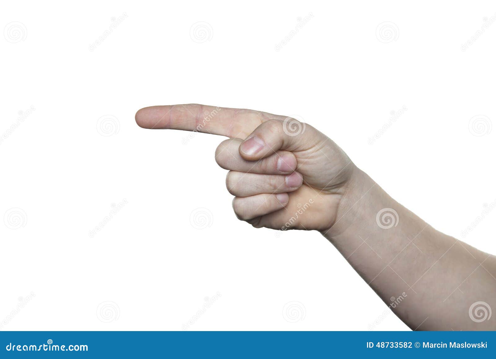 Look There. Man Handsome Smiling Unshaven Guy On White Background ...