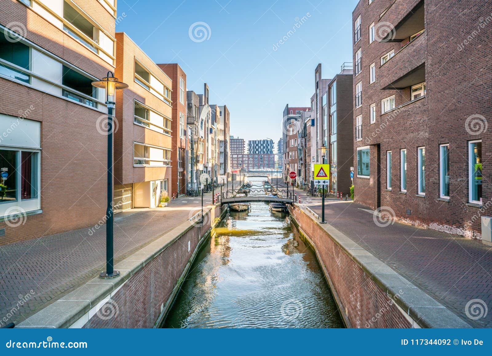 Look through To the IJhaven IJ Harbor on the Java Eiland Java Island a ...