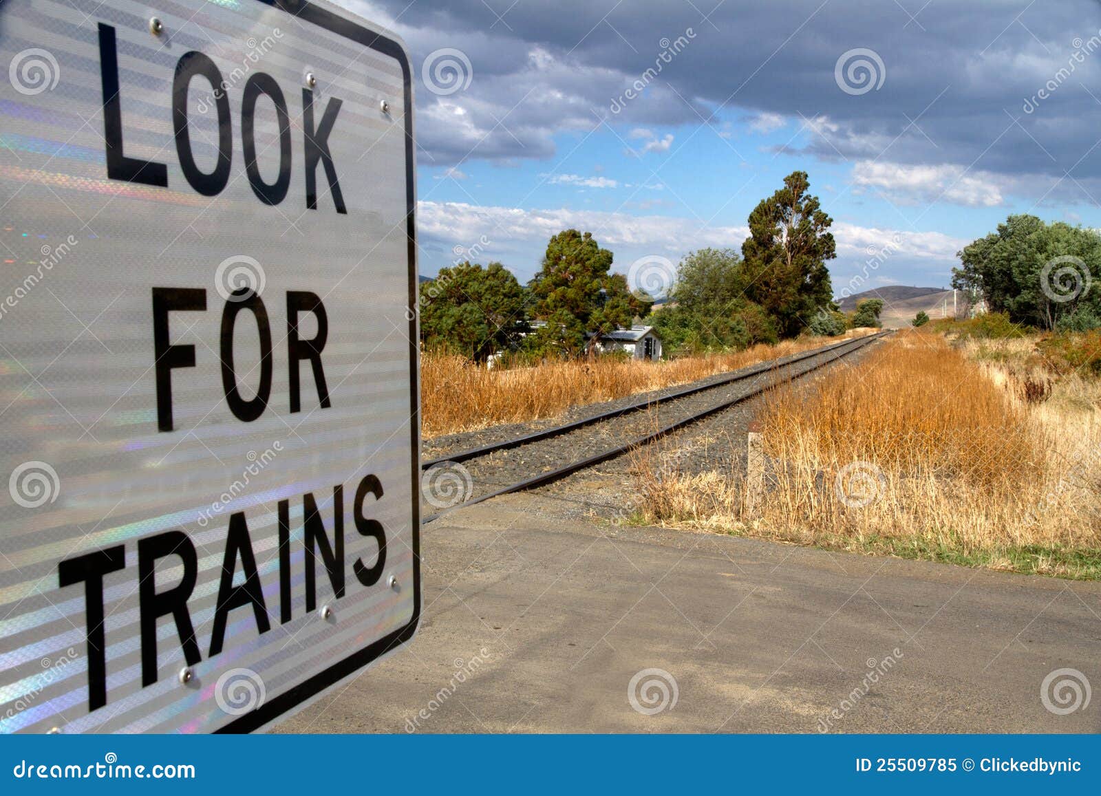 Look for Trains Railway Sign Stock Image - Image of crossing, level ...
