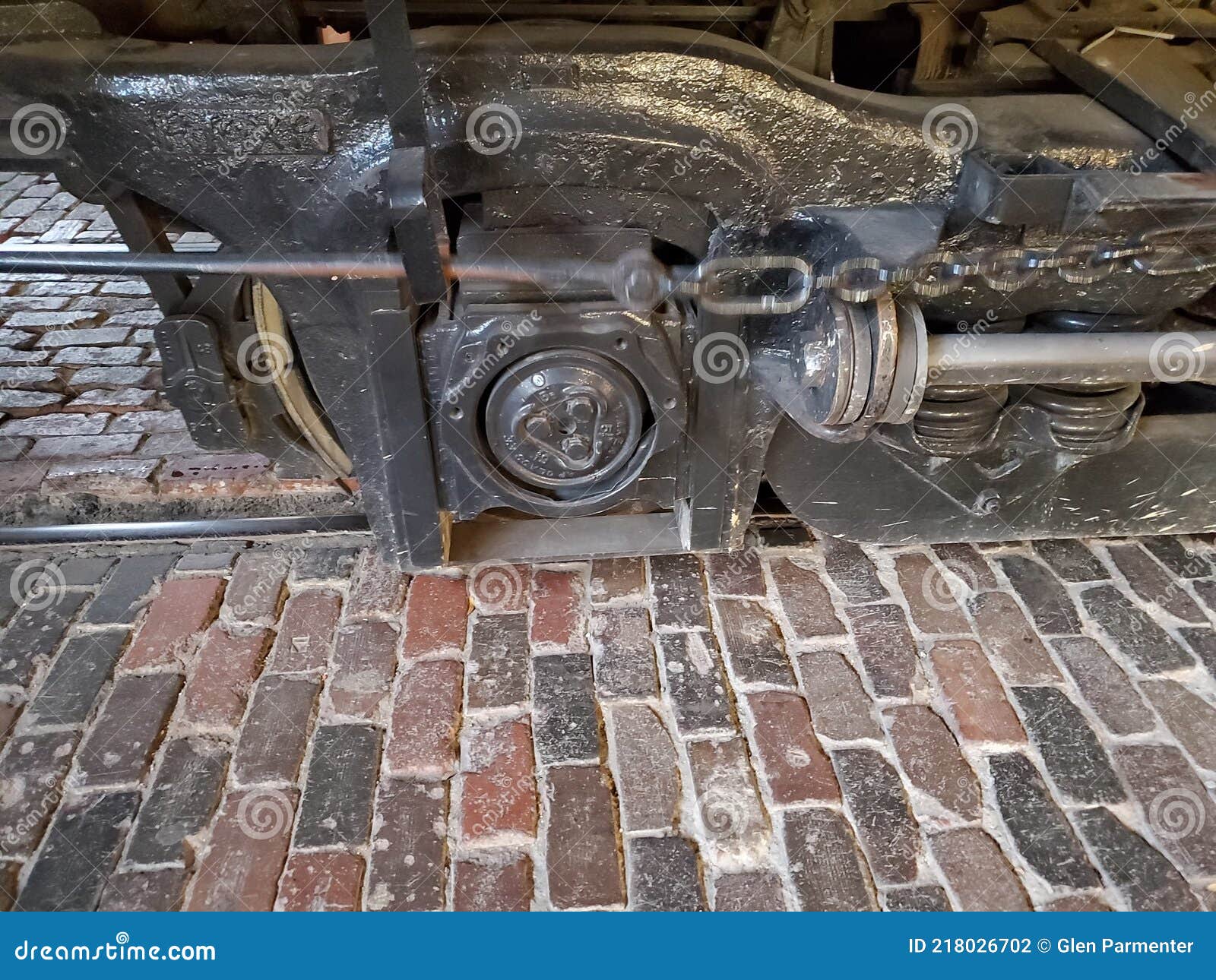 Look Under the Train stock photo. Image of machine, asphalt - 218026702