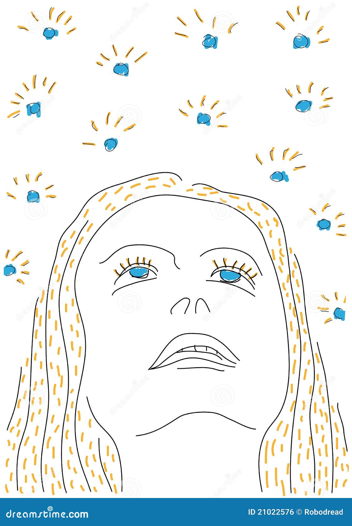 Look up stock vector. Illustration of looking, head, figure - 21022576