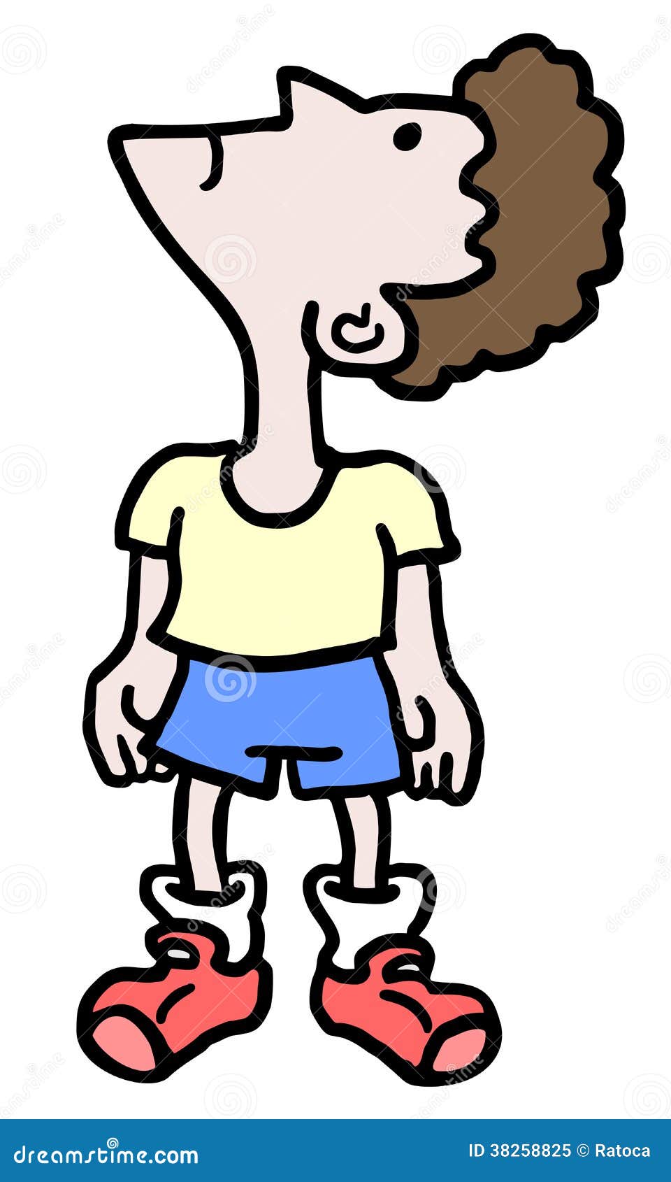 Man Look At Watch Cartoon Vector Illustration | CartoonDealer.com #41094742