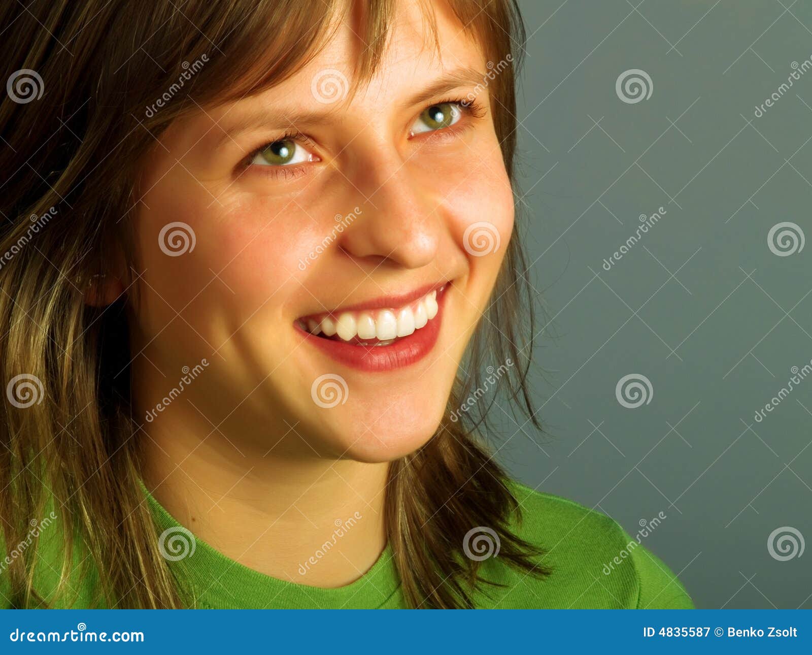 Look up and smile stock image. Image of female, face, looking - 4835587
