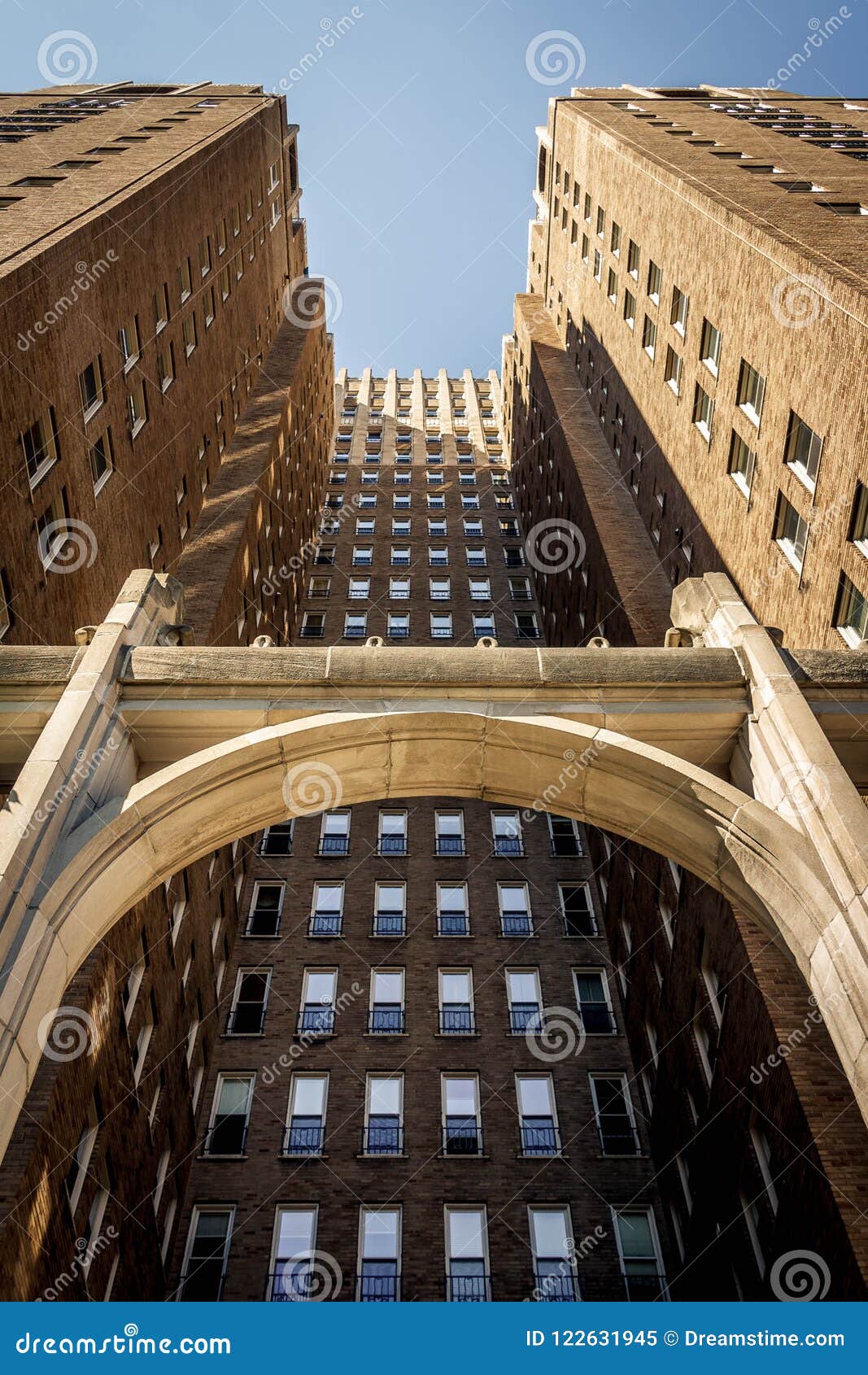 Look-up View of Tall Building Stock Image - Image of construction ...