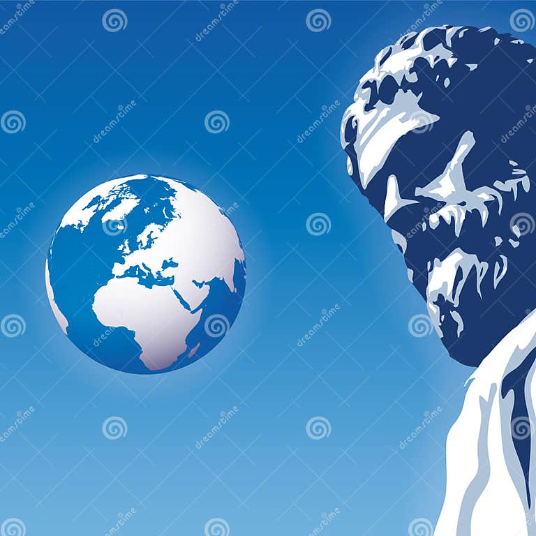 Look at the world (vector) stock vector. Illustration of africa - 7327192