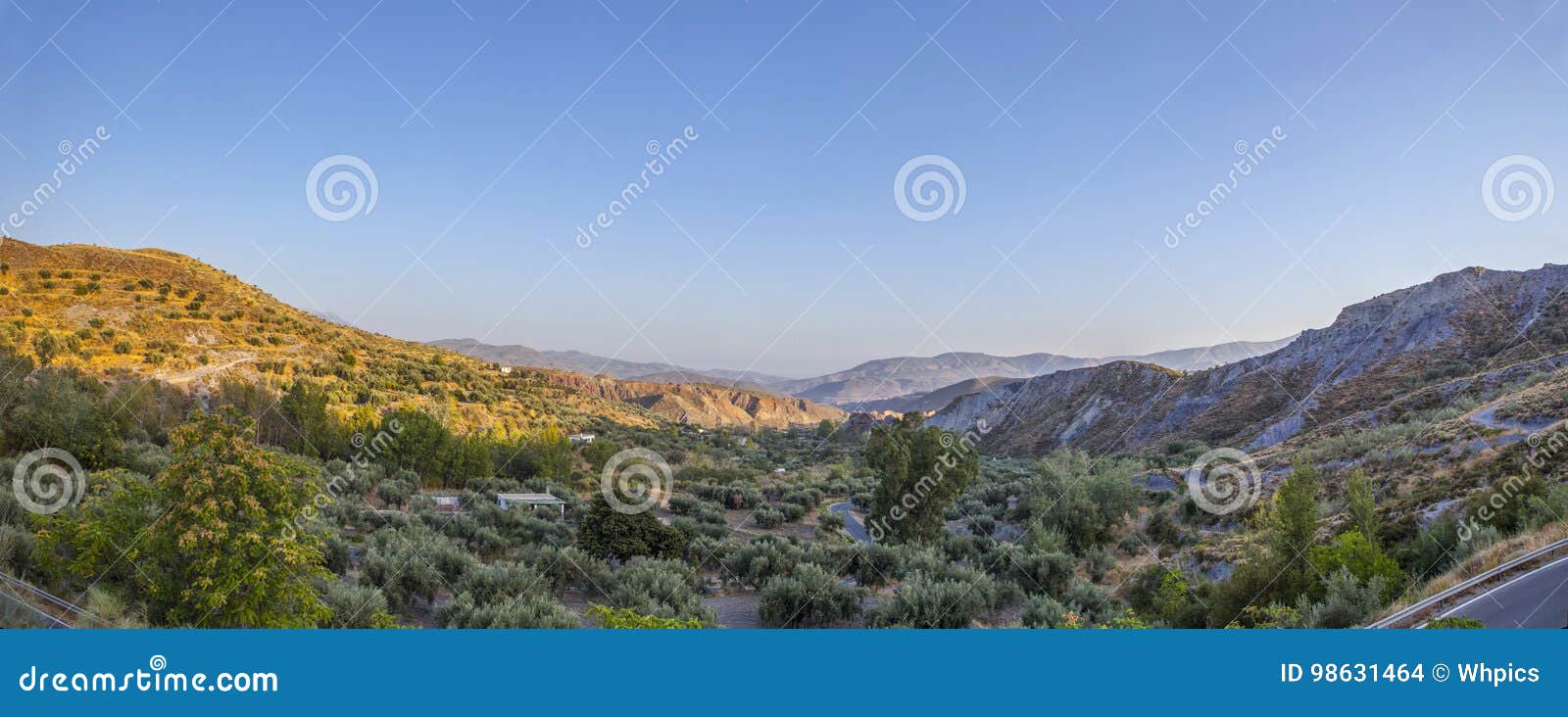 Looking Across the Alpujarran Valley of Lecrin, Spain Stock Photo ...