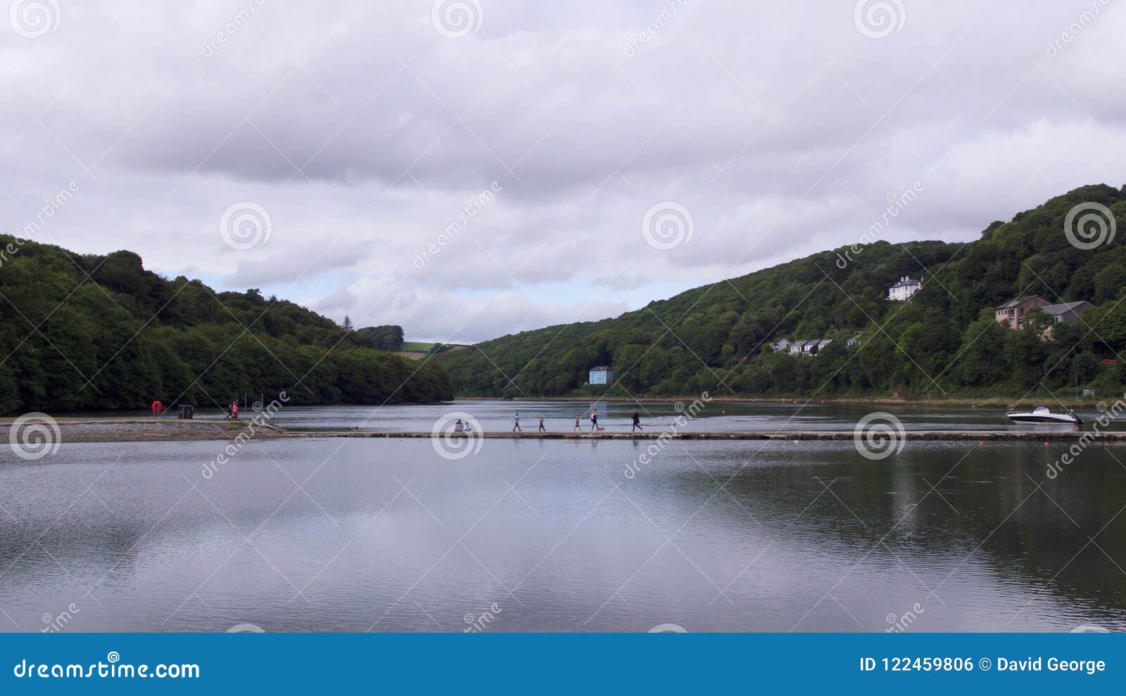 The View Inland Upstream Along the East Looe River Editorial Photo ...