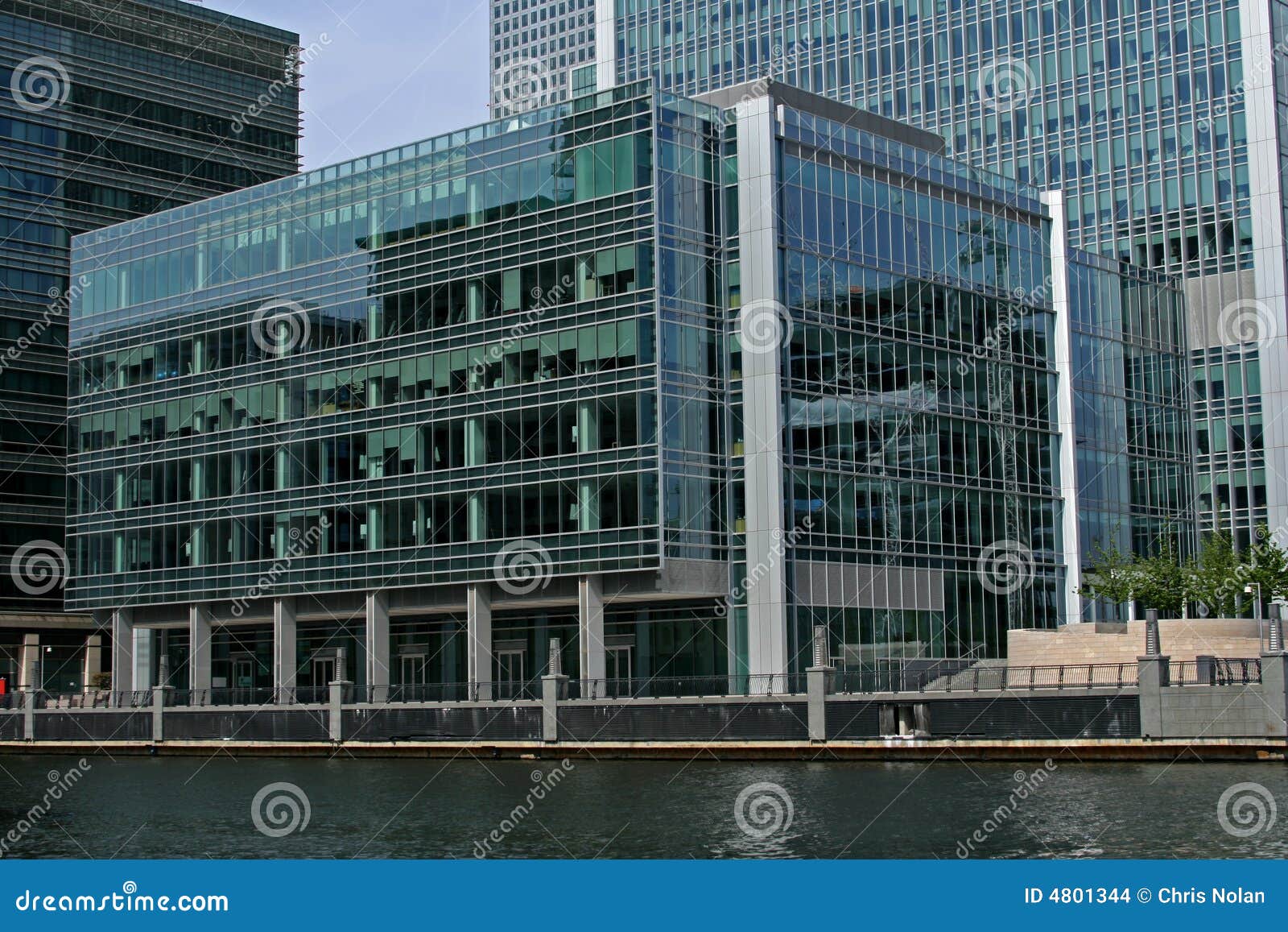 Looking Across at Modern Waterside Office Stock Photo - Image of office ...