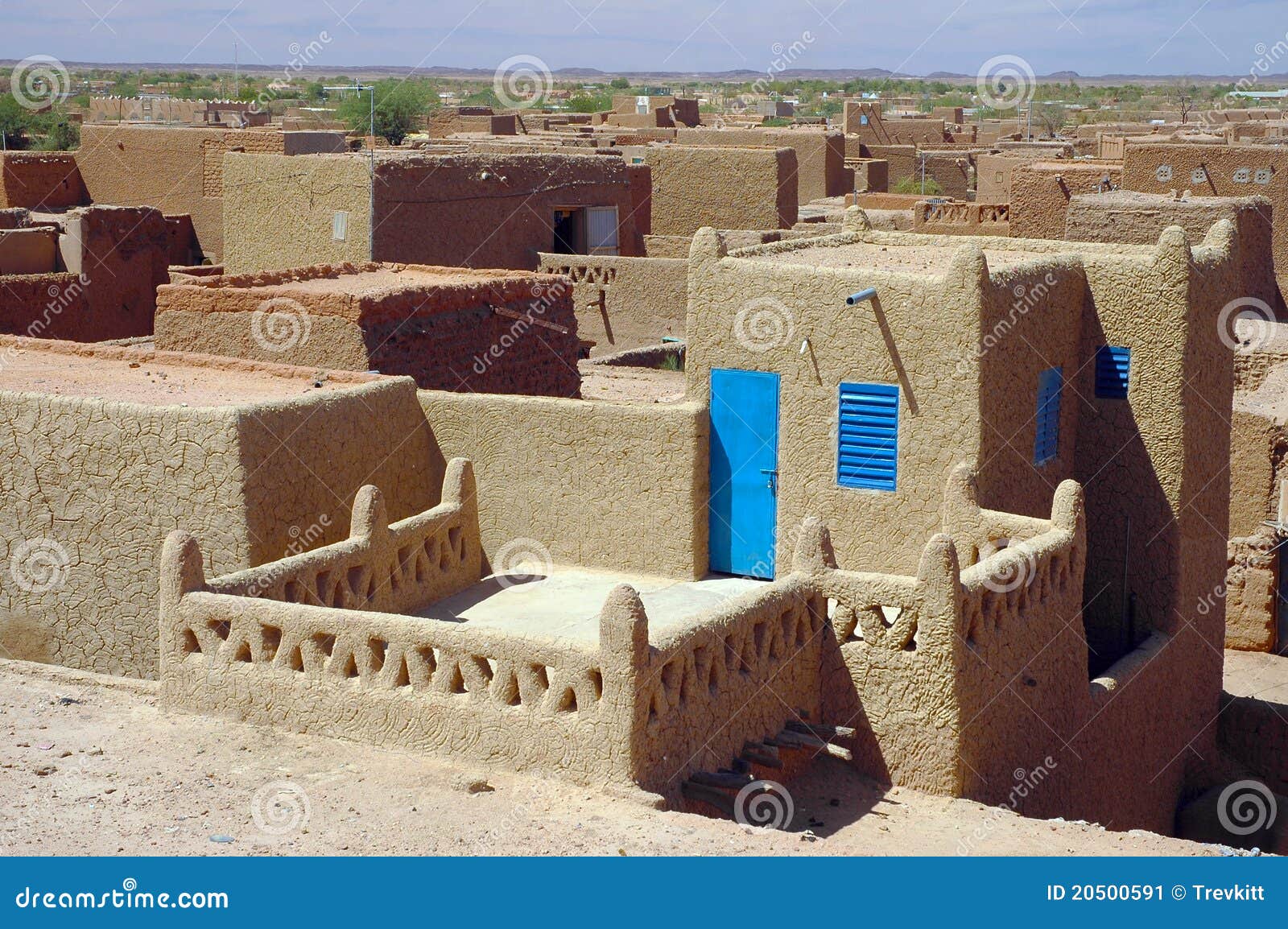 Looking Across the Tops of Agadez Houses Stock Image - Image of skyline ...