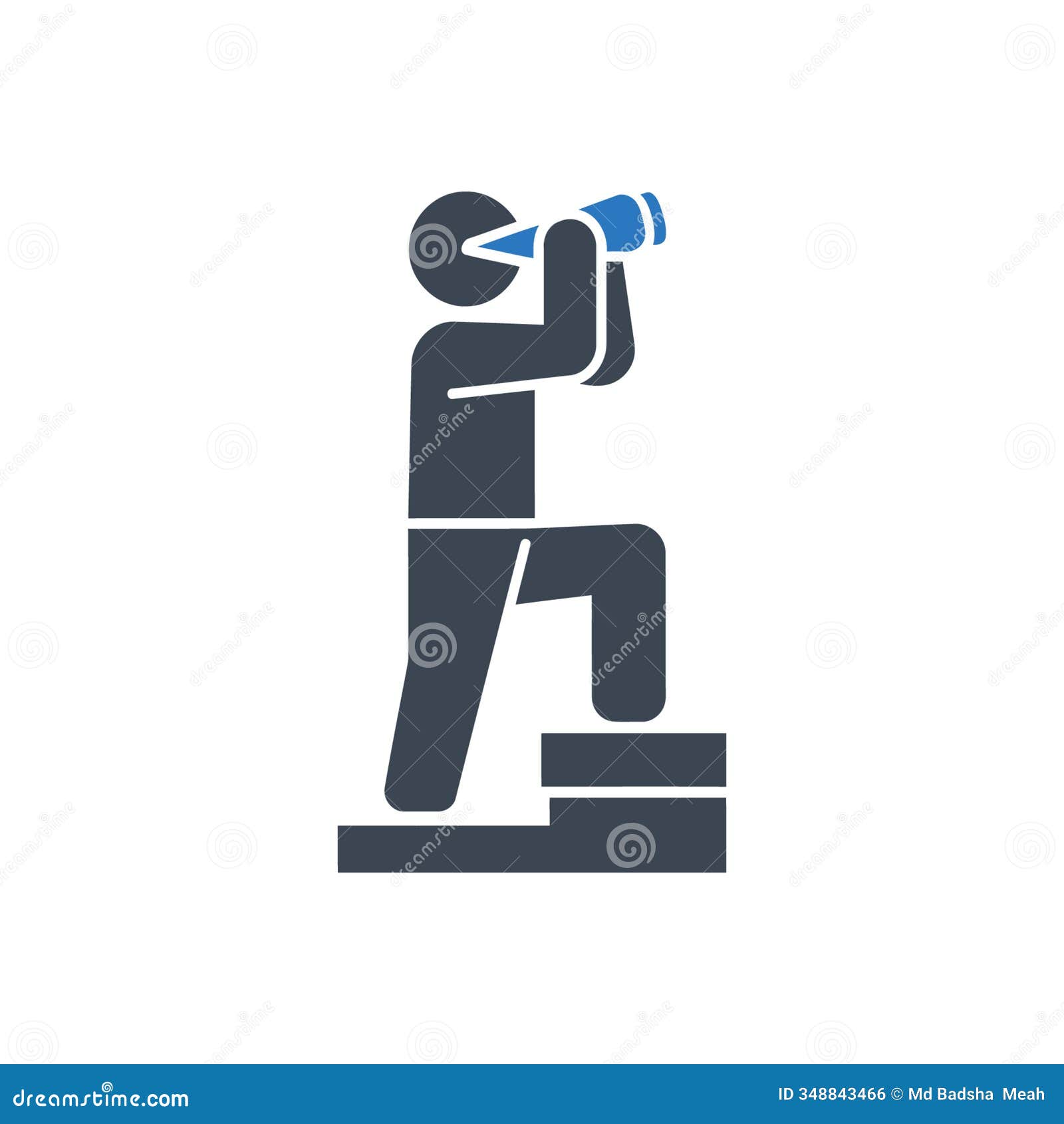 Looking Ahead Vision Icon stock vector. Illustration of symbol - 348843466