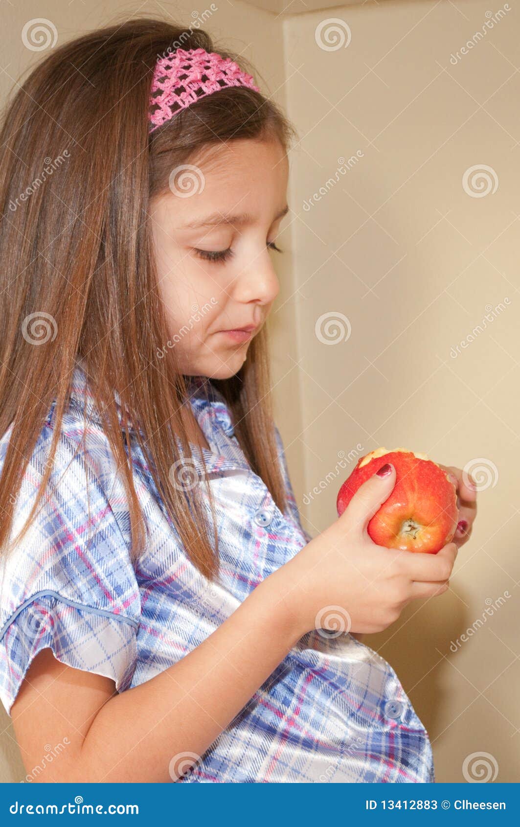 Looking at apple stock image. Image of american, fruit - 13412883