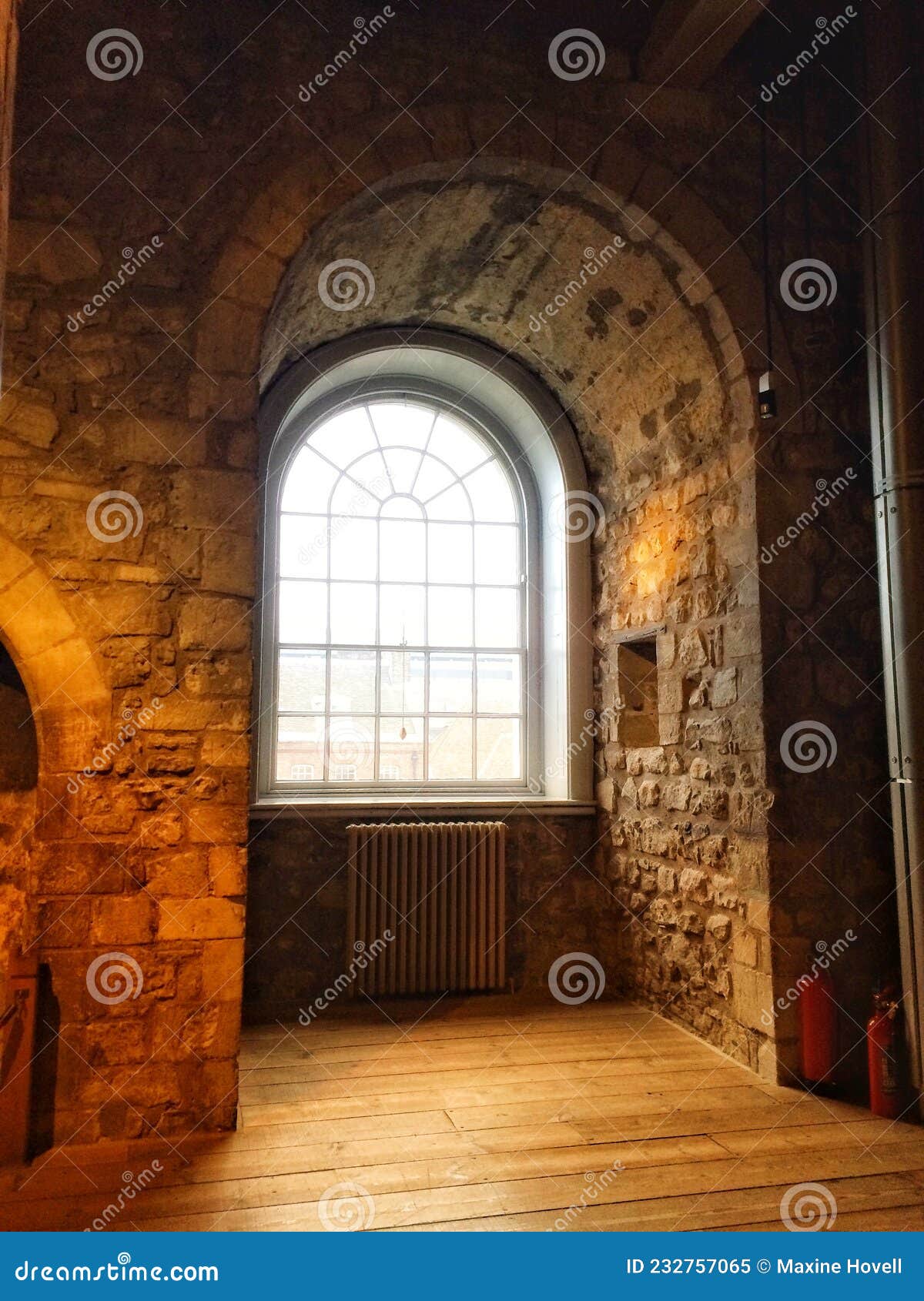Arched Tower Entranced Wooden Door Night View Teutonic Style Ancient ...