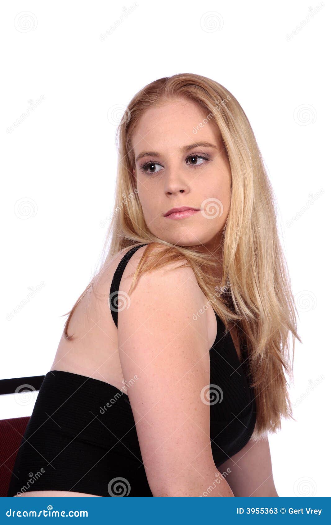 Looking back stock image. Image of women, isolated, white - 3955363