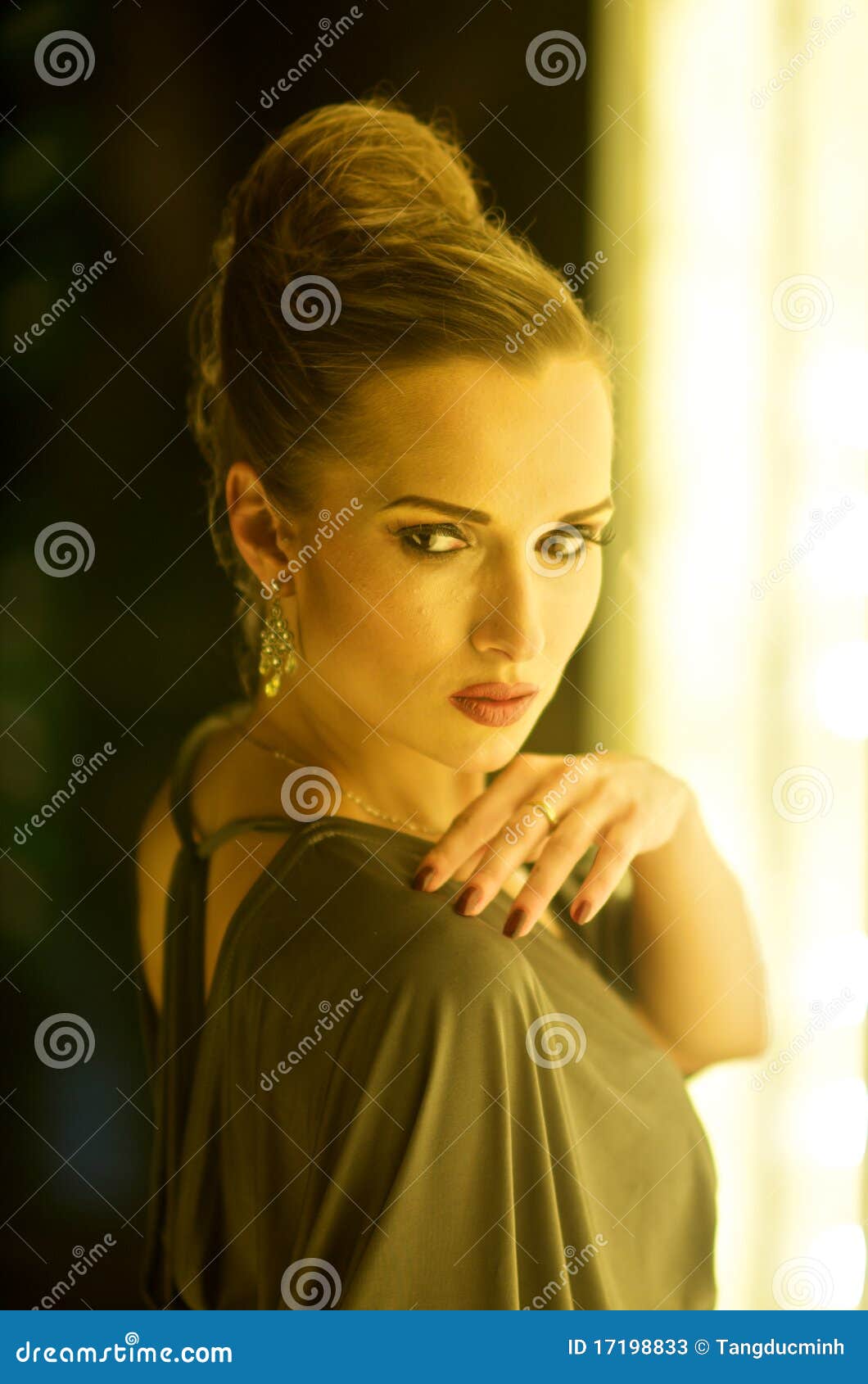 Looking back model stock image. Image of modern, beautiful - 17198833