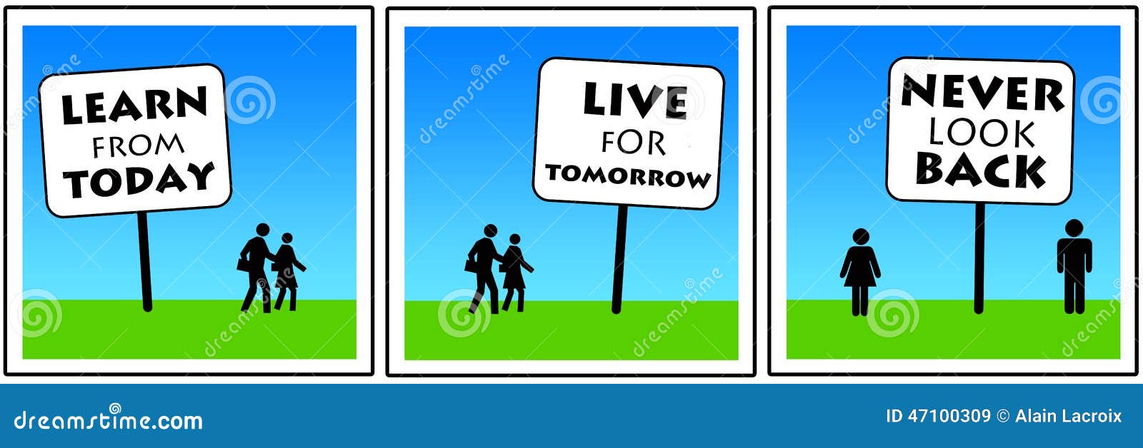 Looking back stock illustration. Illustration of happy - 47100309