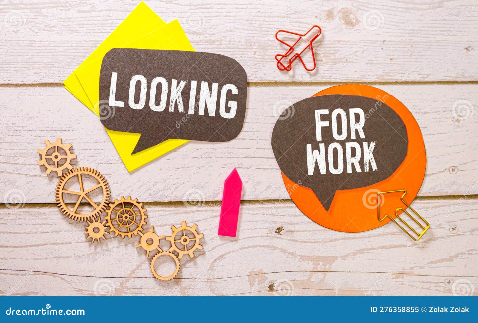 LOOKING for WORK. Close Up Image, Top View Stock Image - Image of ...