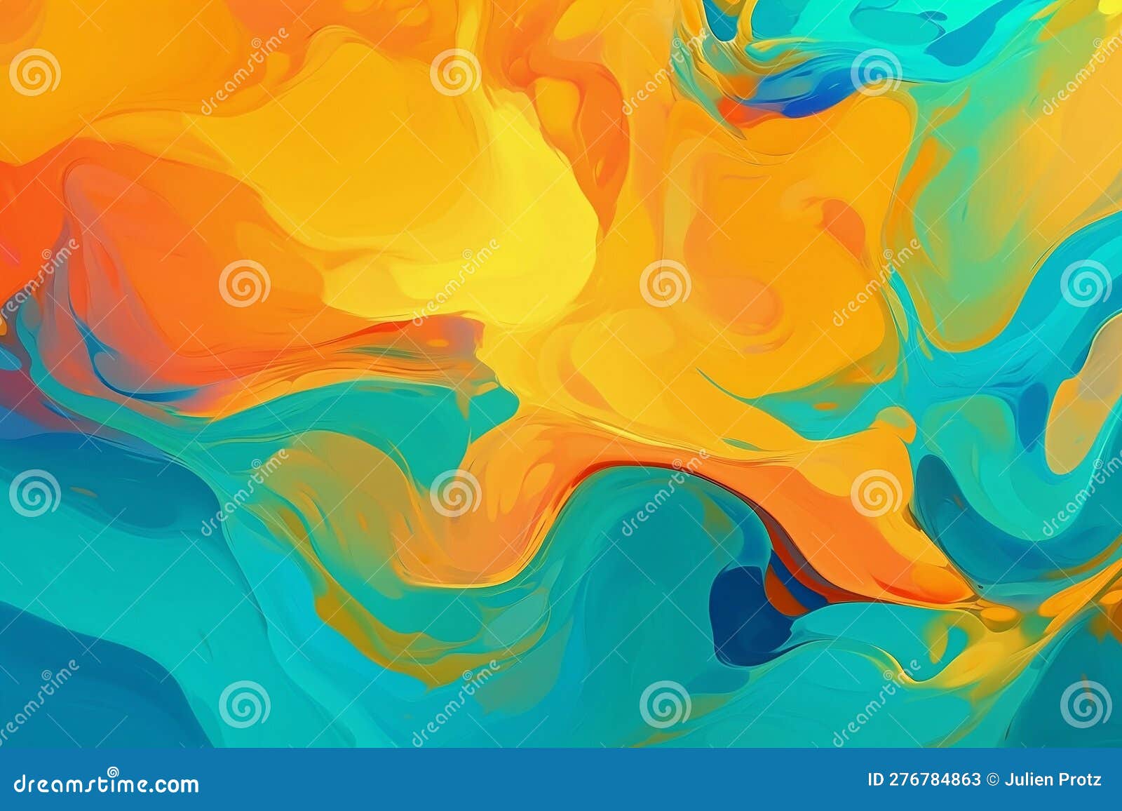 Abstract Wave Pattern Background with Shades of Orange, Yellow ...