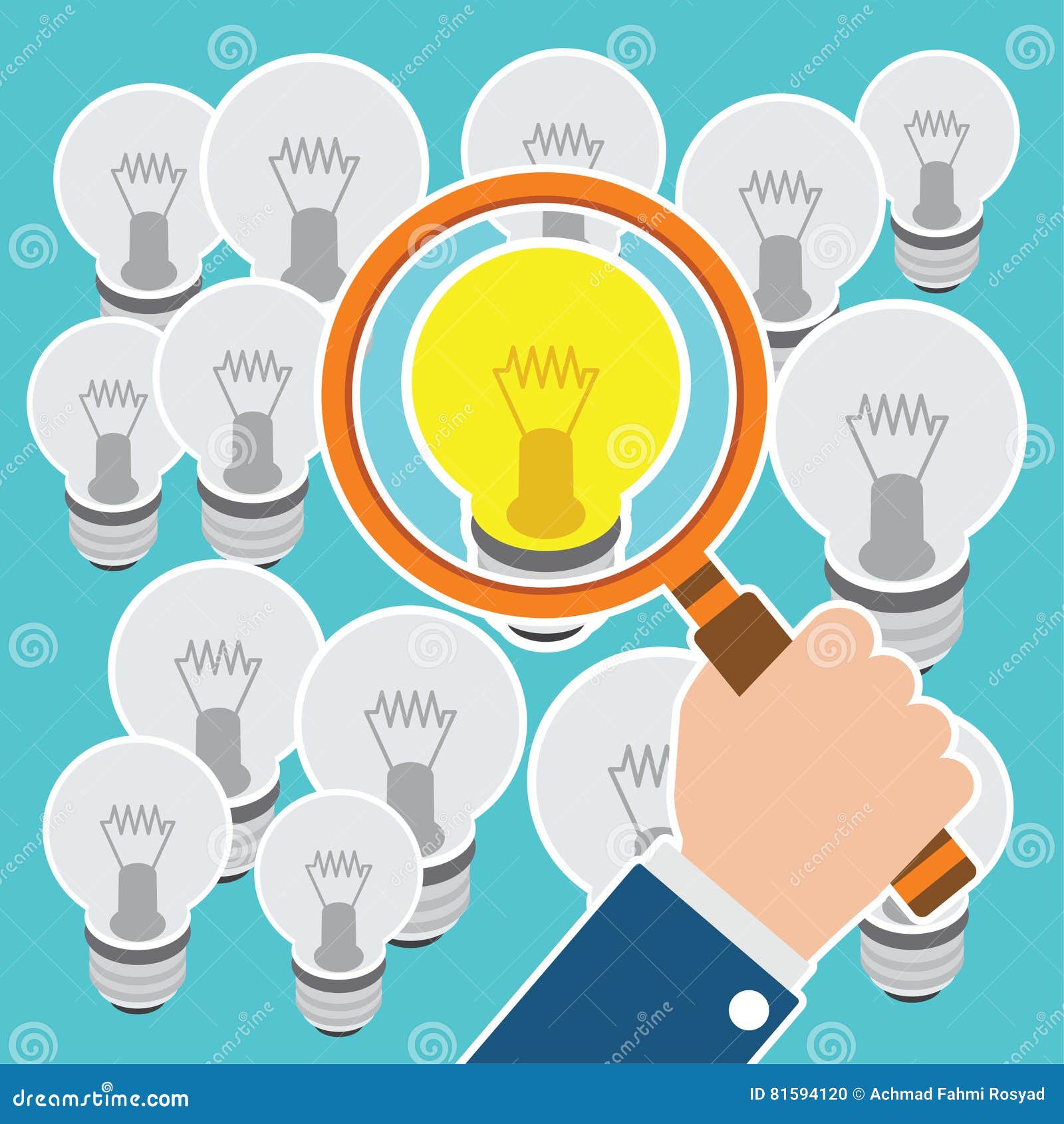 Looking for best idea stock vector. Illustration of select - 81594120