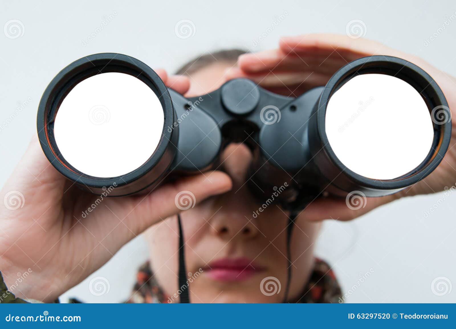 Looking through binocular stock photo. Image of close - 63297520